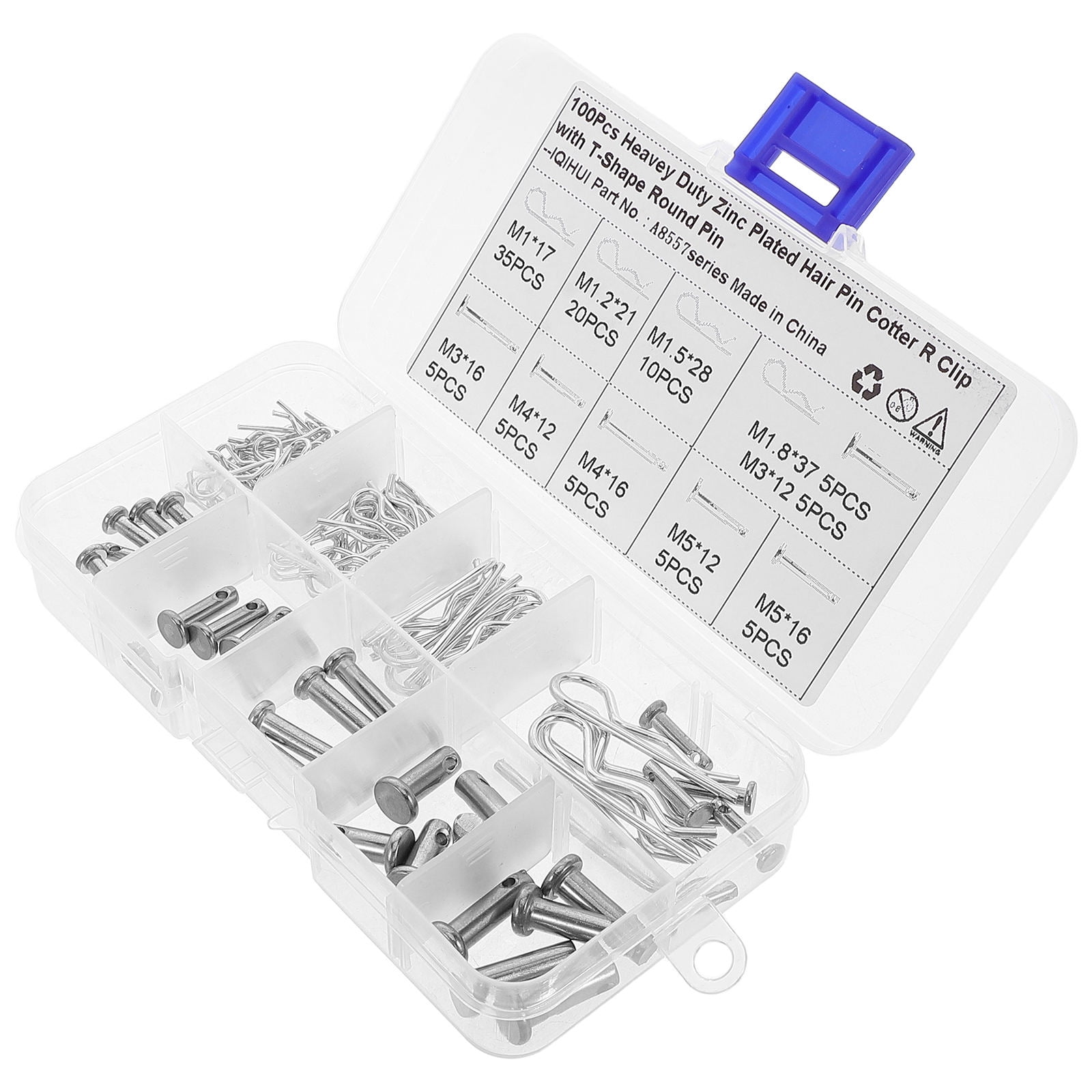 Soimiss 100pcs B Type Cotter Pin Trailer Pins Carbon Steel Safety For ...