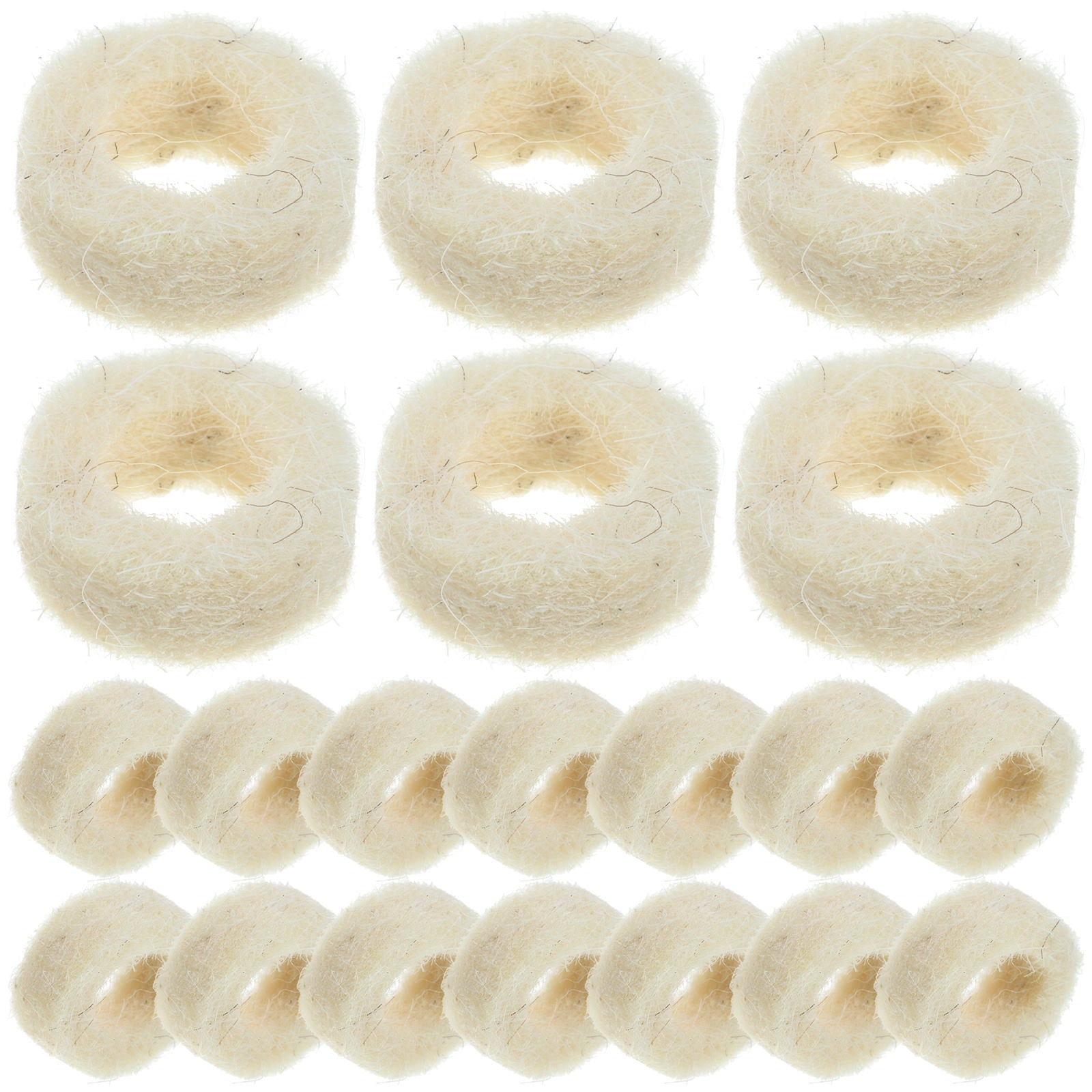 Soimiss 100Pcs Beige Wool Felt Washers with Holes for Screws and Bolts ...