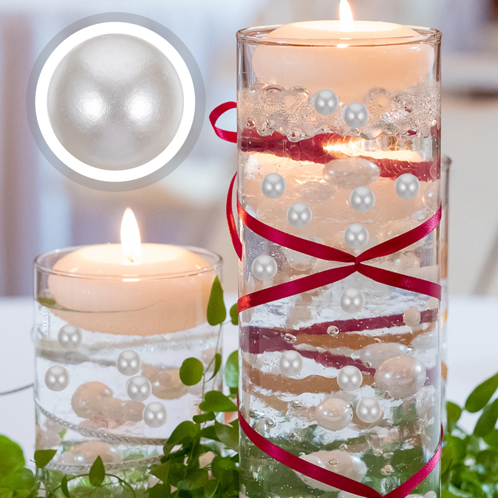 Soimiss 100pcs Vase Decoration Filler Faux Container Fillers White for ...