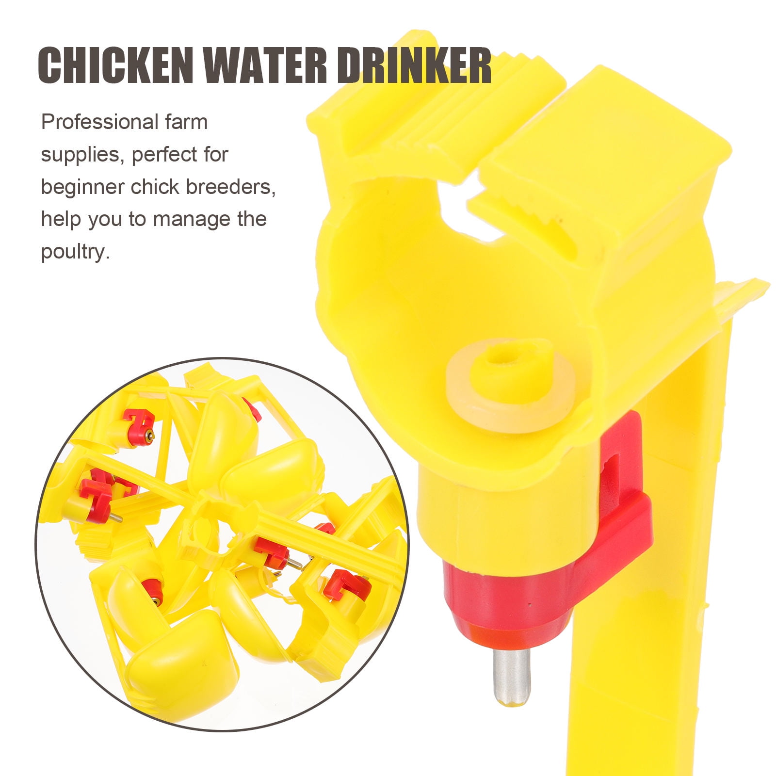 Soimiss 10PCS Spring Loaded Drinking Nozzle for Chickens Plastic Water ...