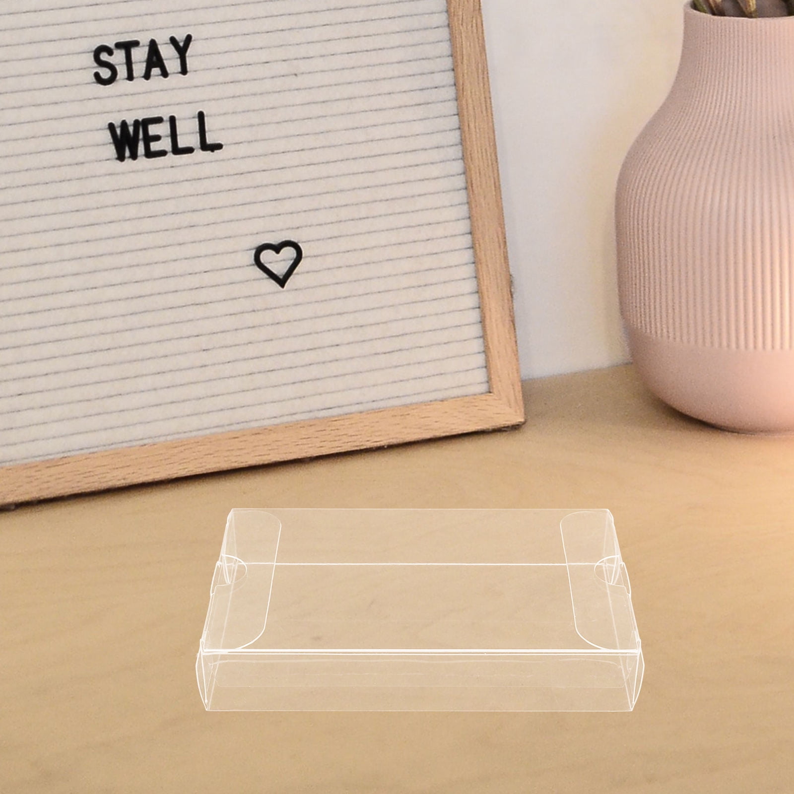 Soimiss 10Pcs Transparent PVC Cassette Tape Storage Container Stackable ...