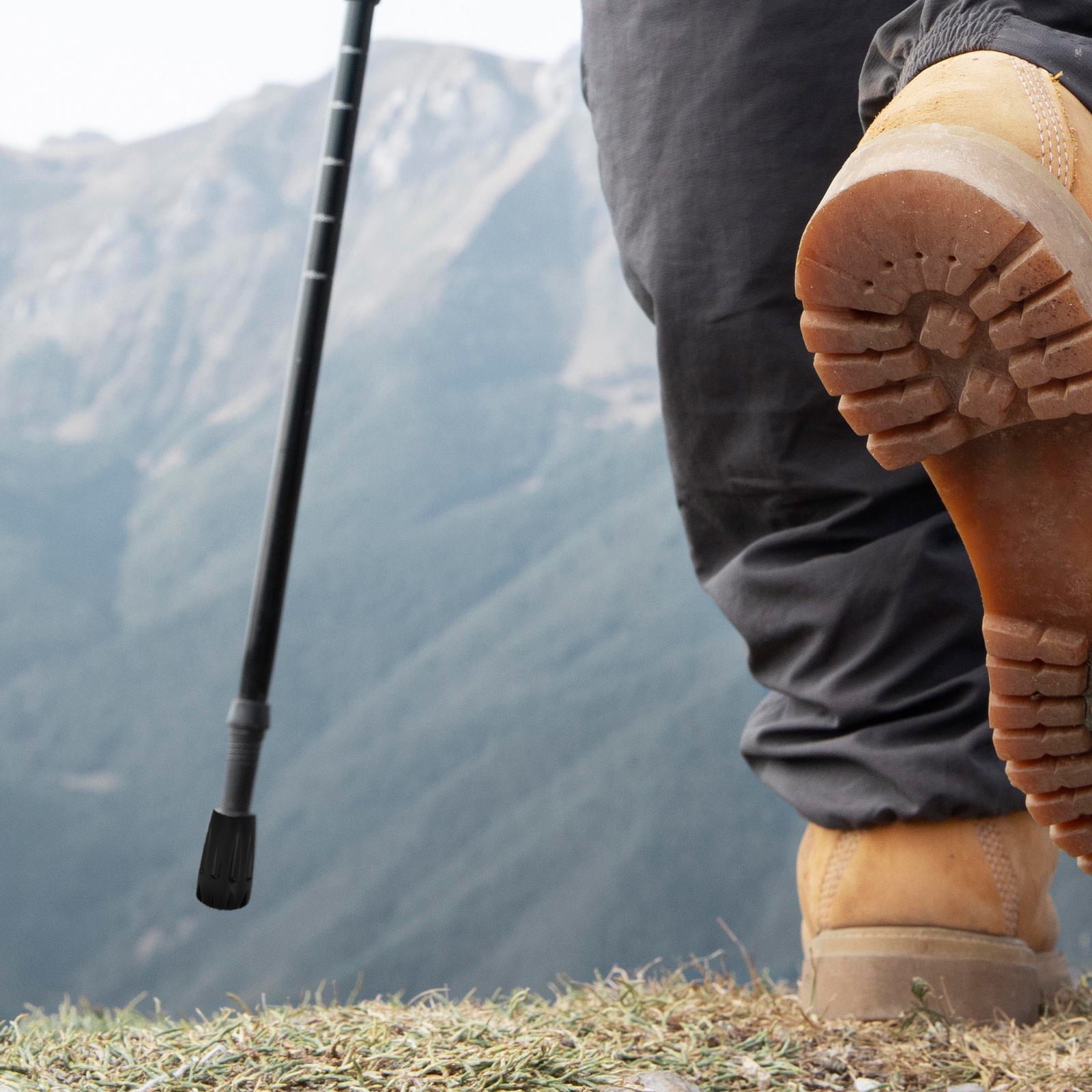 Soimiss Trekking Pole Foot Covers Hiking Gear Black PVC 10pcs - Walmart.com