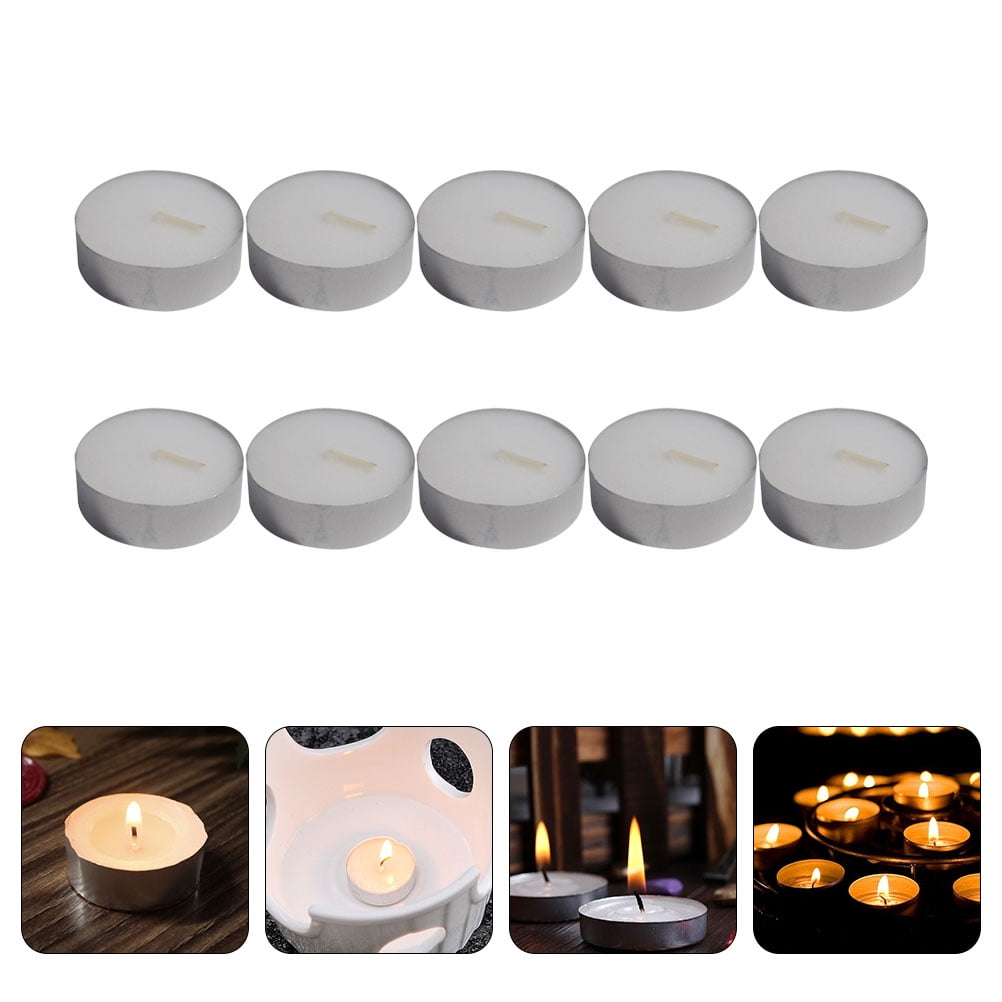 Soimiss 10pcs Smokeless Round Candles Portable Daily Use Candles For ...
