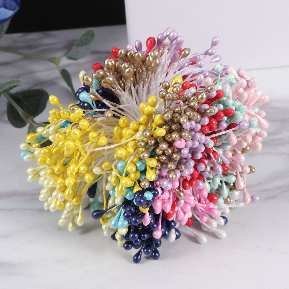 Soimiss 12 Bundles Artificial Flower Making Supplies for Craft ...