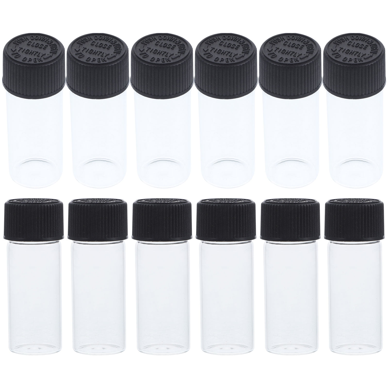 Soimiss 12pcs Sample Containers Clear Glass Storage for Travel Men ...