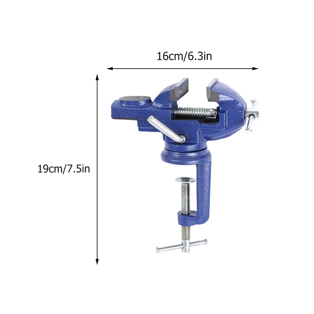 Soimiss 1Pack Rotating Small Bench Vise Swivel Base Table Clamp Iron ...