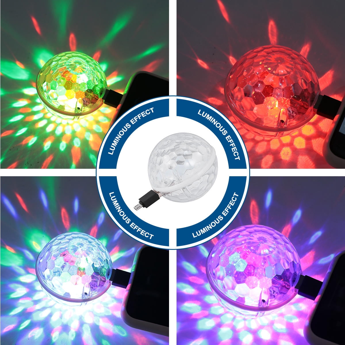Soimiss 1Pc Portable Disco Ball Light Transparent Round Stage Ball ...