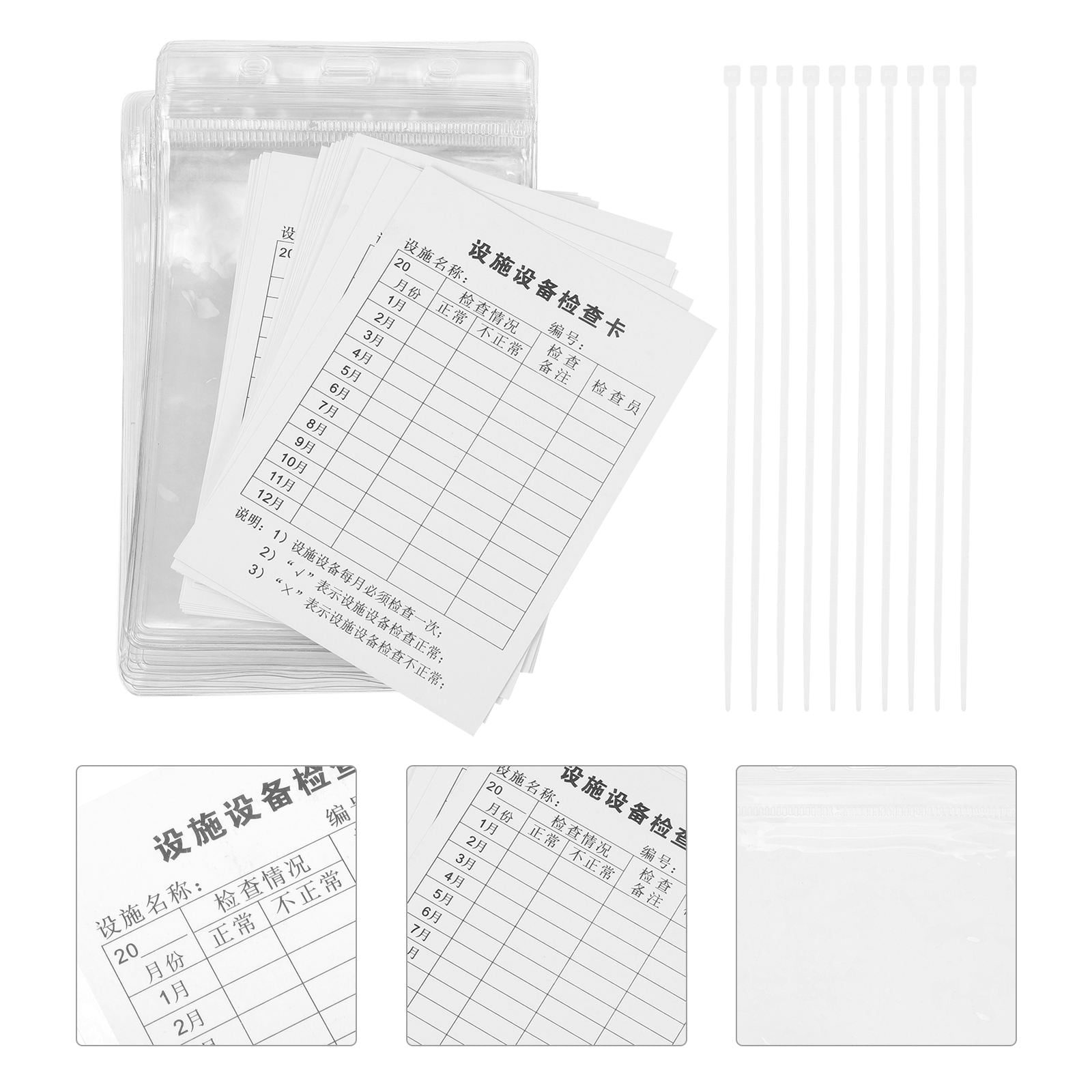 Soimiss Tags for Labeling Equipment Inspection Card Paper 20 Sets ...
