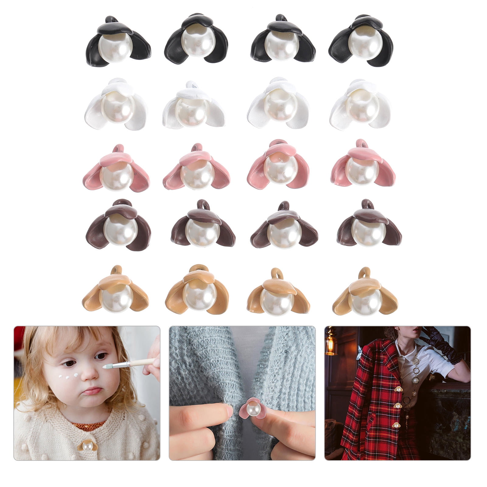 Soimiss 20Pcs Designer Buttons Assorted Color for Clothing Projects ...