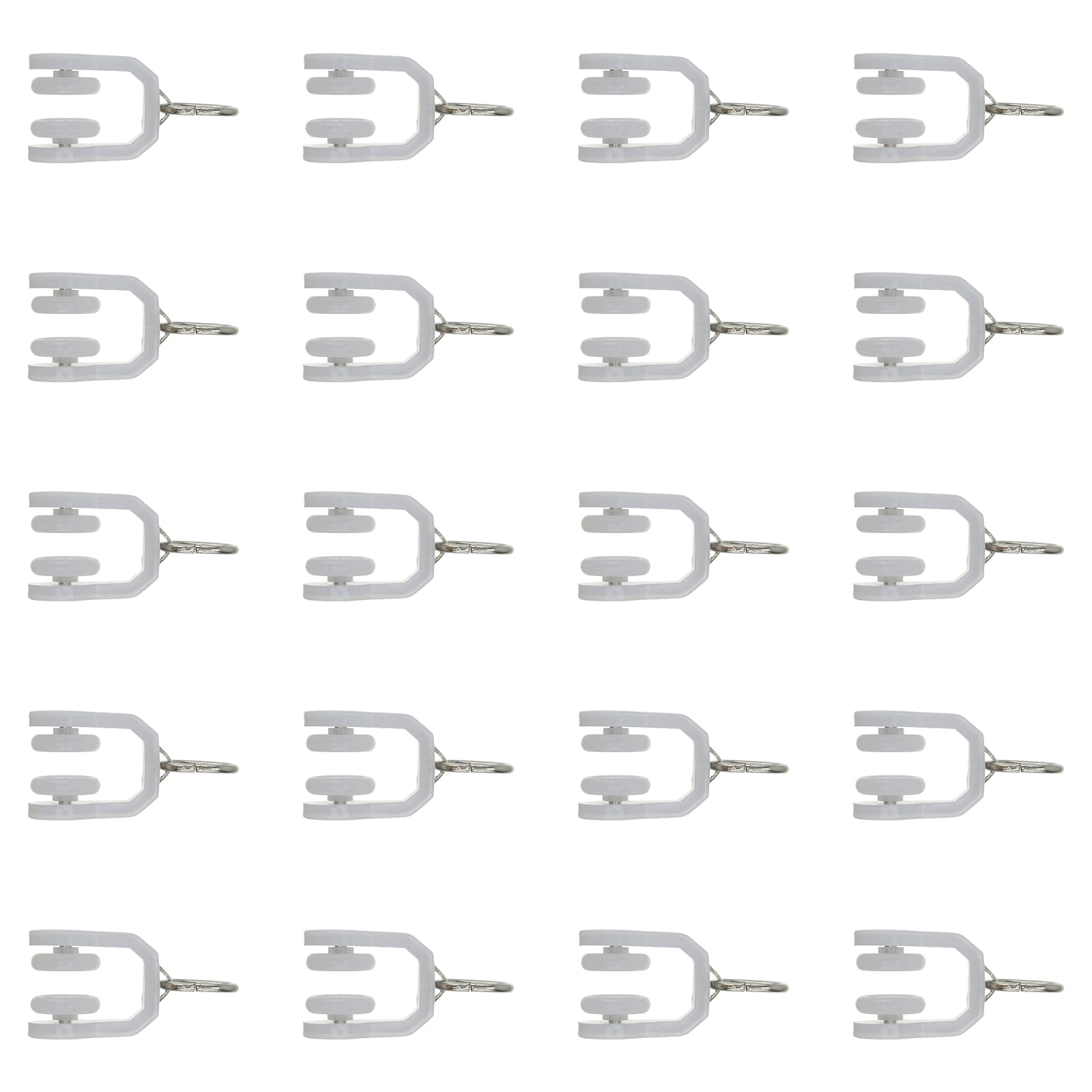 Soimiss 20pcs Curtain Wheel Curtain Track Rollers Round Plastic for ...