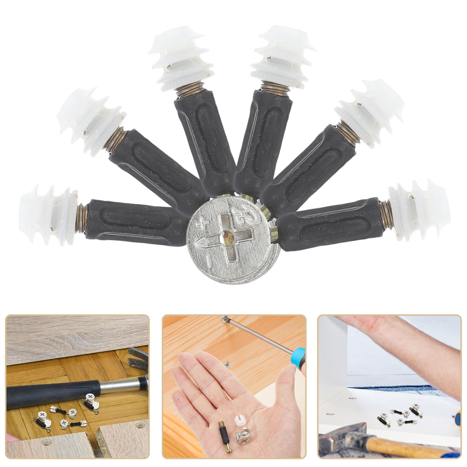 Soimiss 24 Sets Cam Locks Fitting Plastic Multi Stability for Home ...