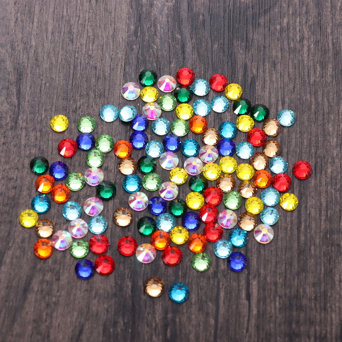 Soimiss 288Pcs Crystal Beads for Crafts Flat Back Assorted Color Beads ...