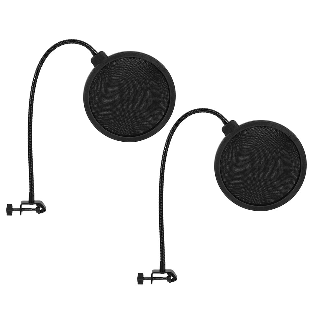 Soimiss 2Pcs Microphone Pop Filter Shield Black Windscreen Cover for ...