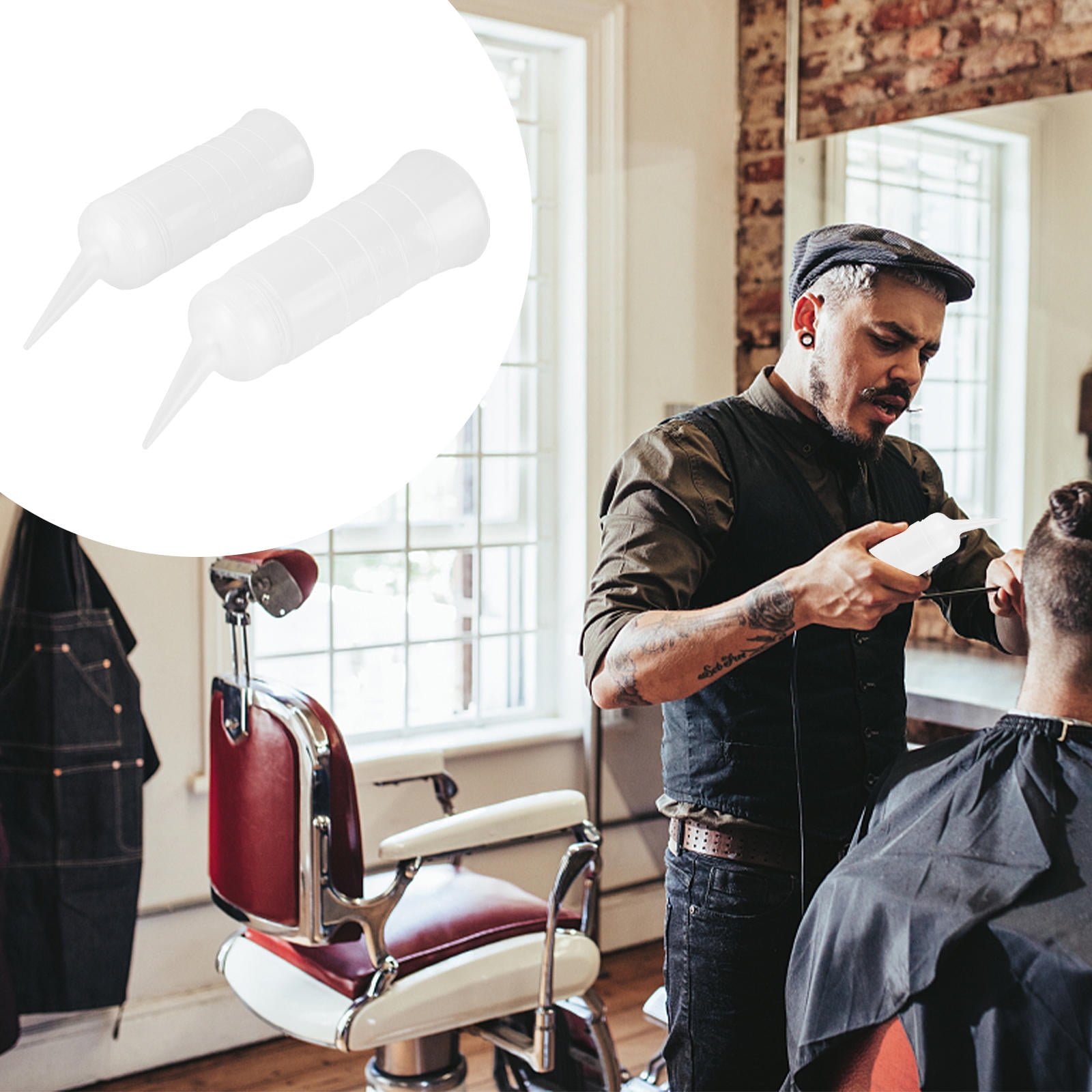 Soimiss 2Pcs Hair Dispenser Bottle Shampoo Bottle Curved Plastic ...