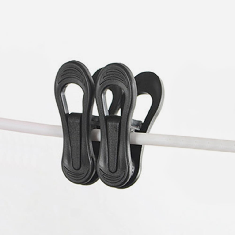 Soimiss 30 Pcs Towel Clip Hanger Black ABS Hanging Large Items Clips ...