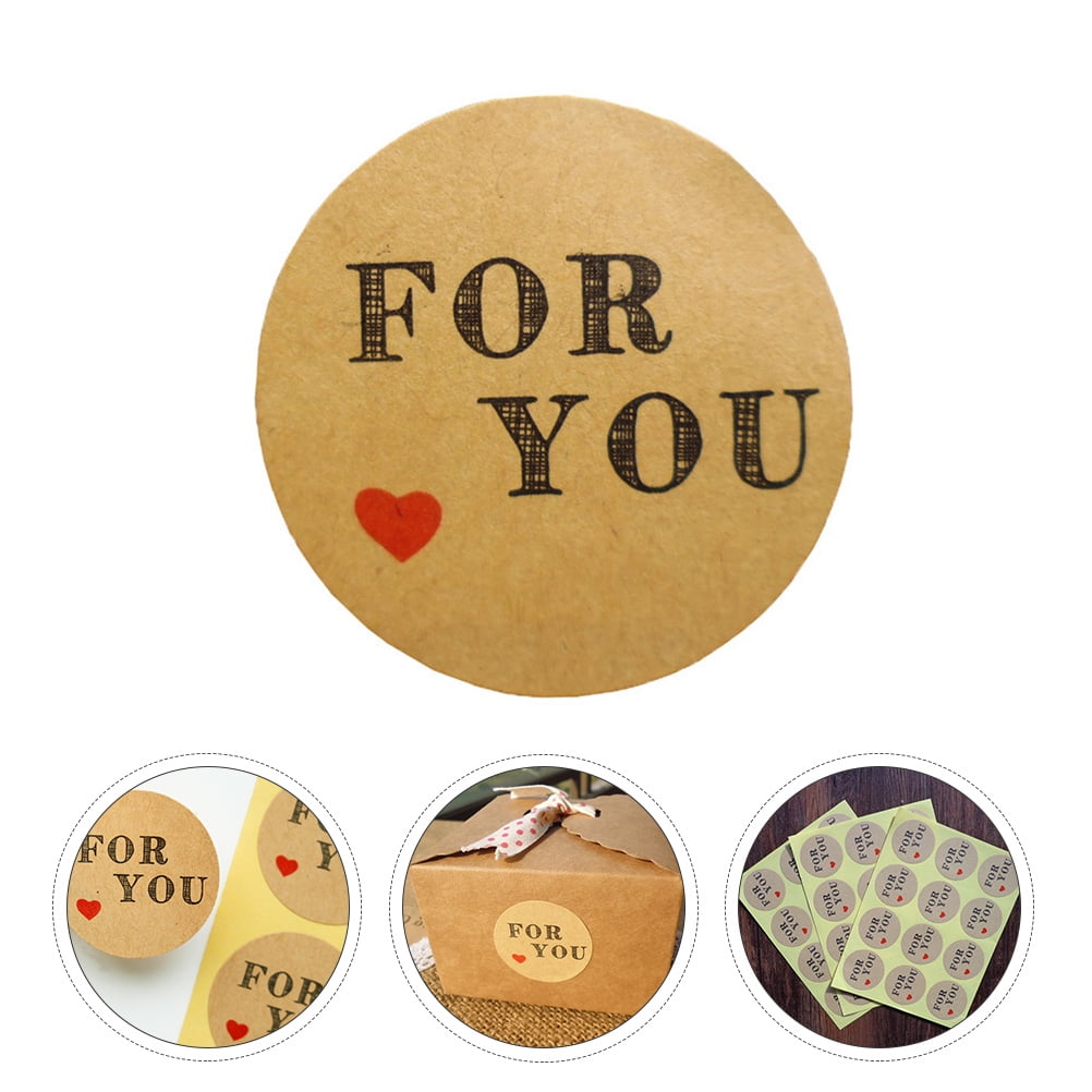 Soimiss 30 Sheets Food Packaging Stickers Brown Paper Vintage for Cake ...
