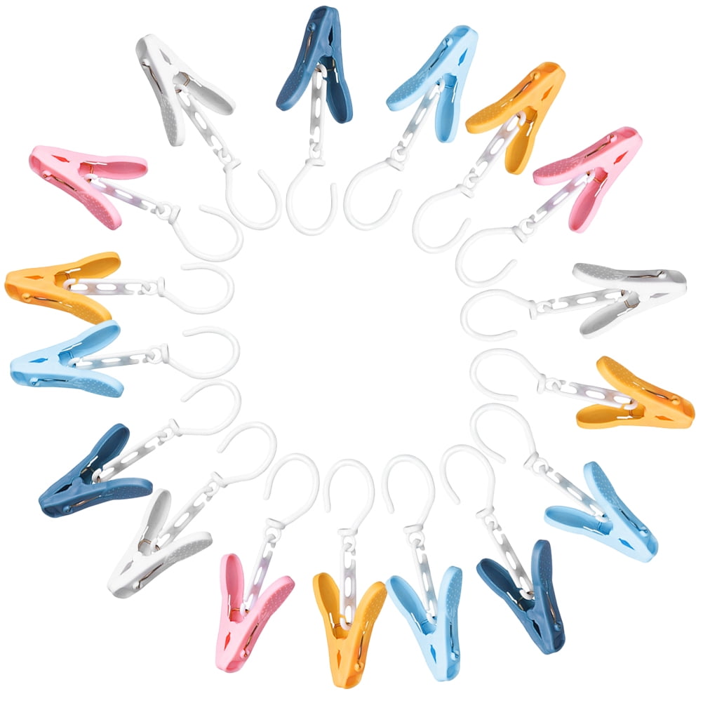 Soimiss 30Pcs Heavy Duty Laundry Hook Clips Plastic Clothes Hanger ...