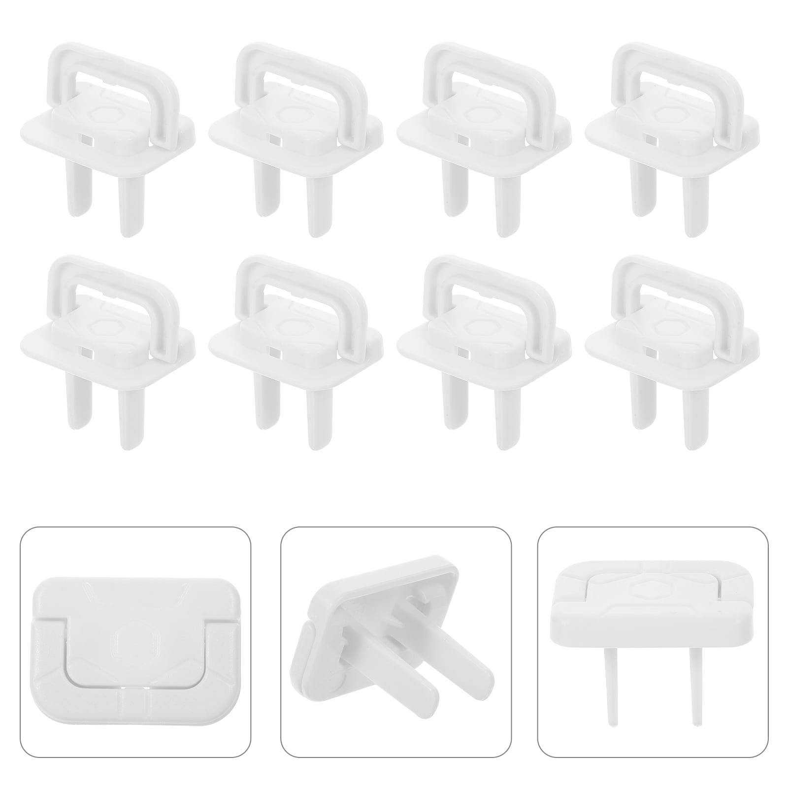 Soimiss 30Pack Child Proof Socket Cover Plastic White Safety Protection ...