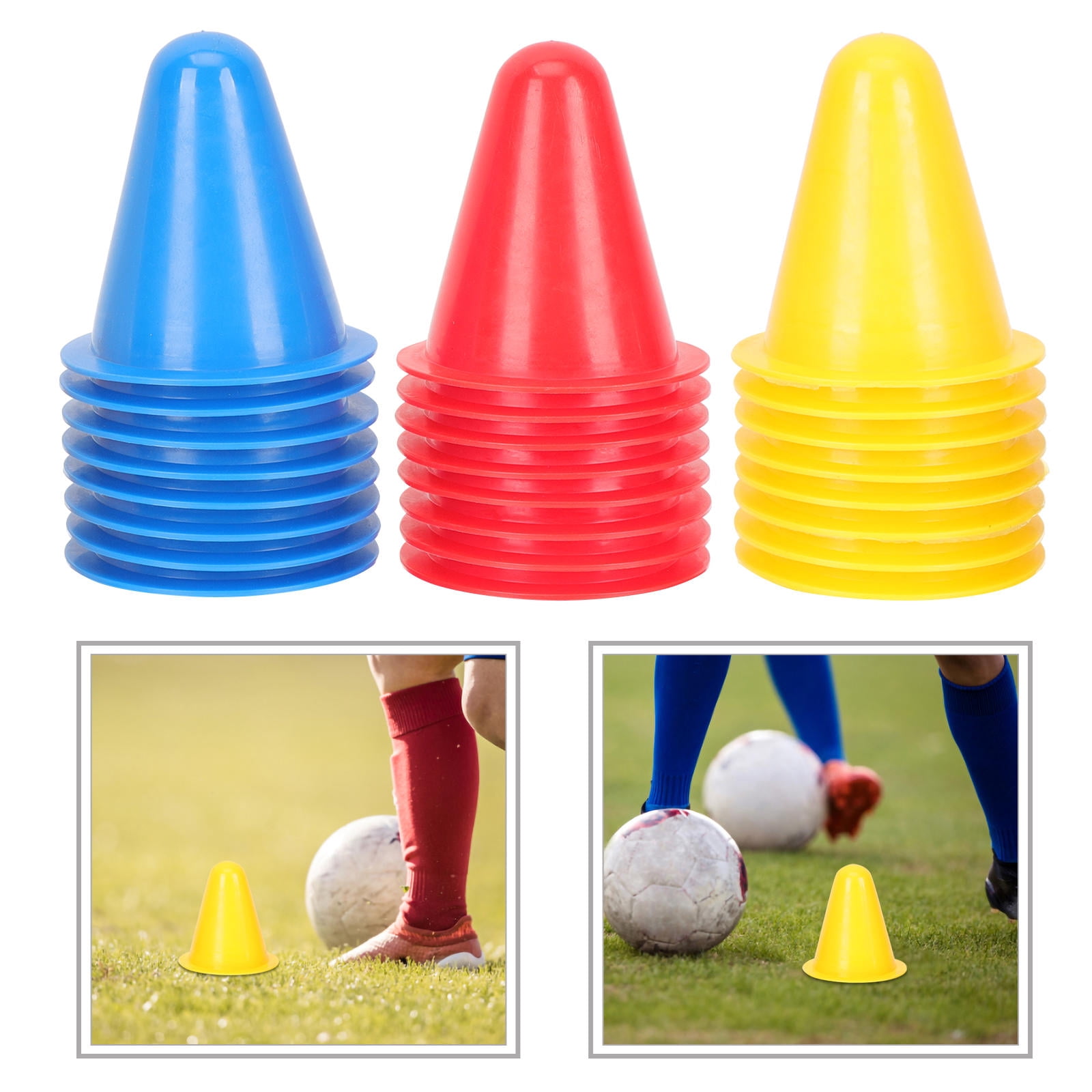 Soimiss Plastic Training Traffic Cones PE Sports Equipment Games 30pcs ...