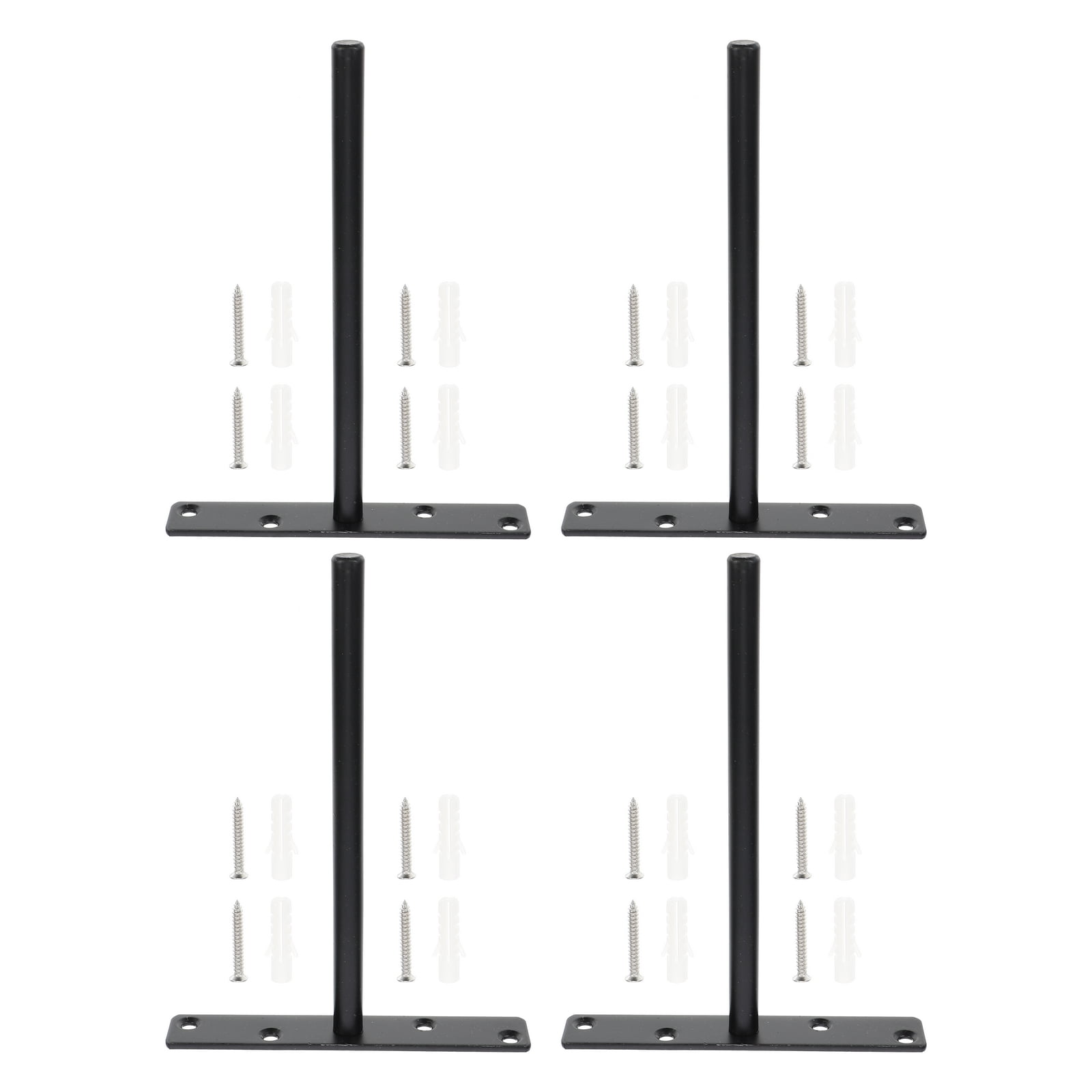 Soimiss 4 Sets Storage Rack Black Iron T-shape Support for DIY ...
