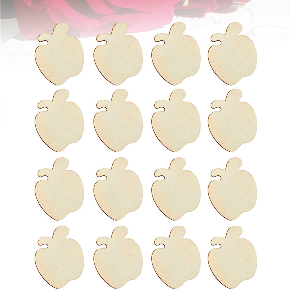 Soimiss 40PCS DIY Painting Wood Slices Apple Shape for Unfinished Wood ...