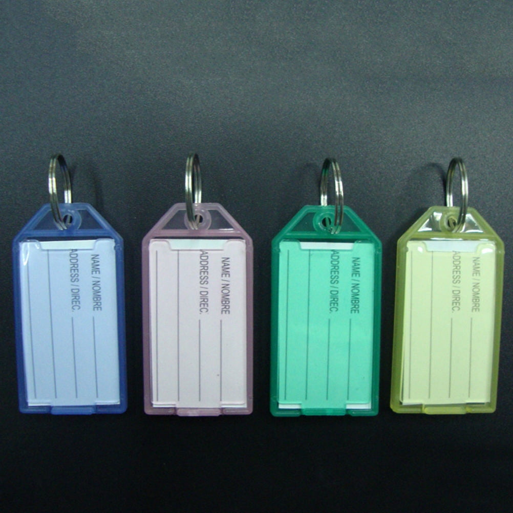 Soimiss Key Id Tags Blue Plastic Luggage Tags for Identification and ...