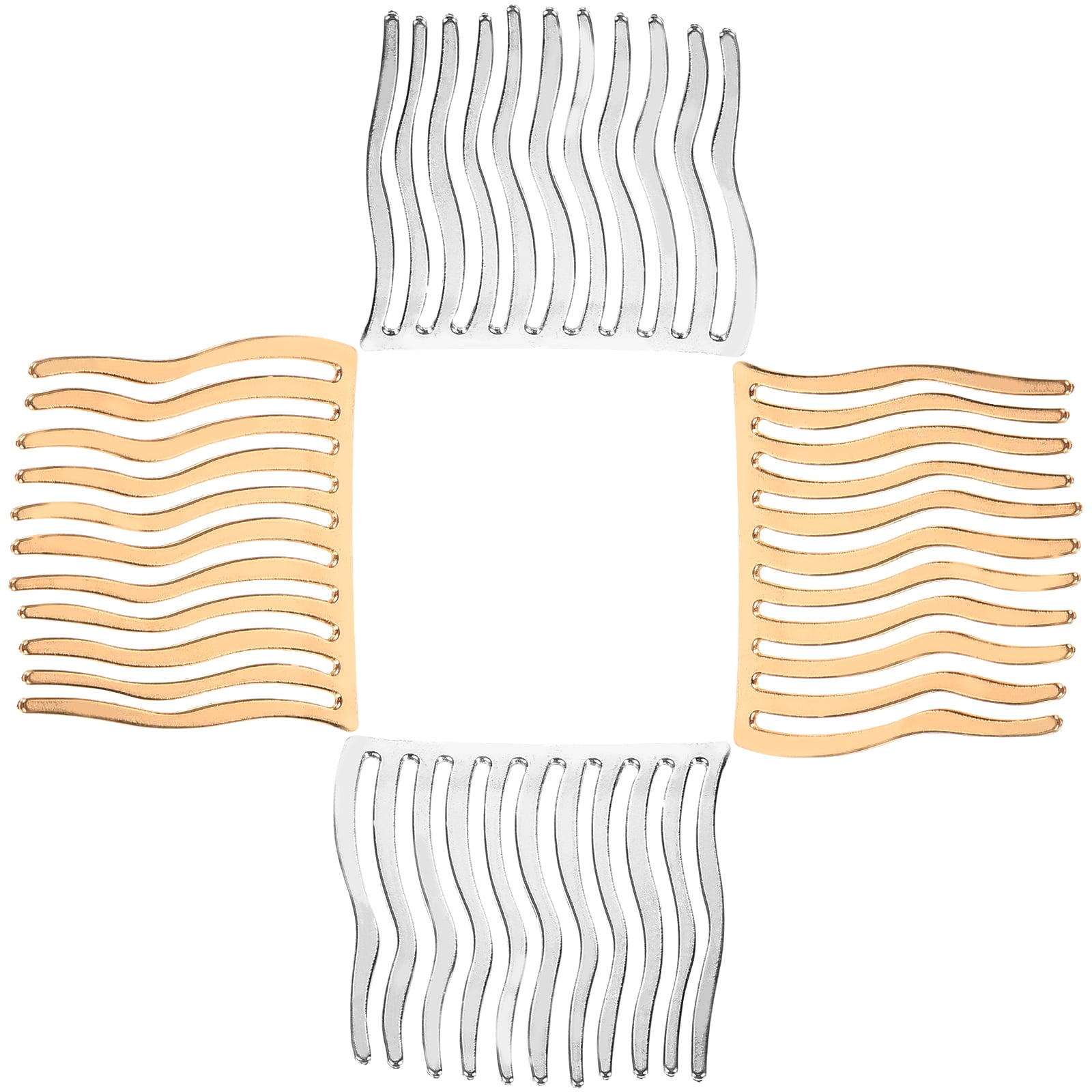 Soimiss 4Pcs Veil Combs Round Tips Hair Comb Accessory for Women ...