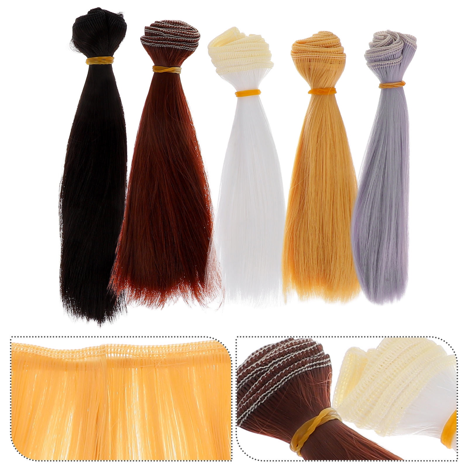 Soimiss Doll Hair Wig Assorted Color Plastic 5 Pcs - Walmart.com