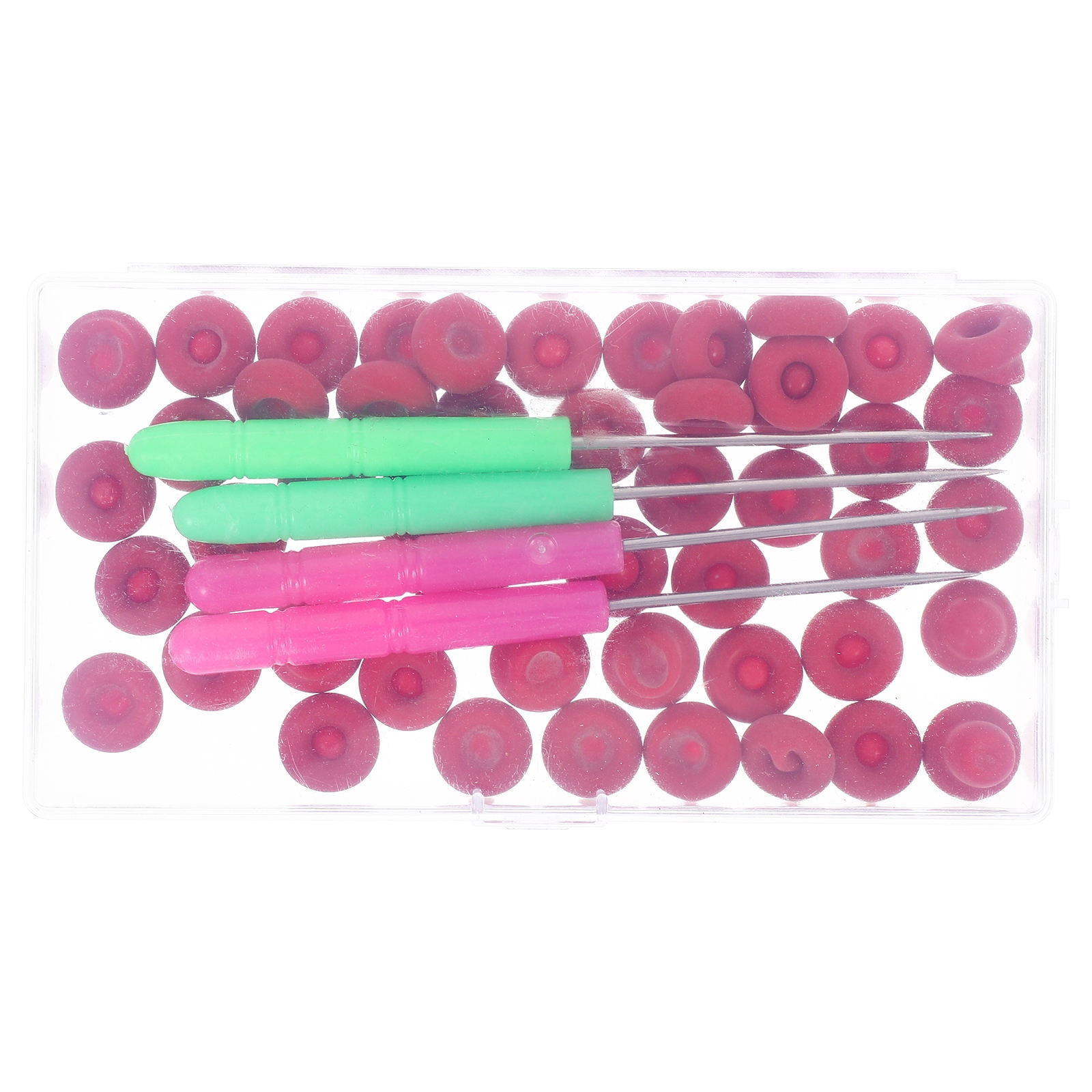 Soimiss 54Pcs Red Sealing Cover with Needle Set for Adhesive Storage ...
