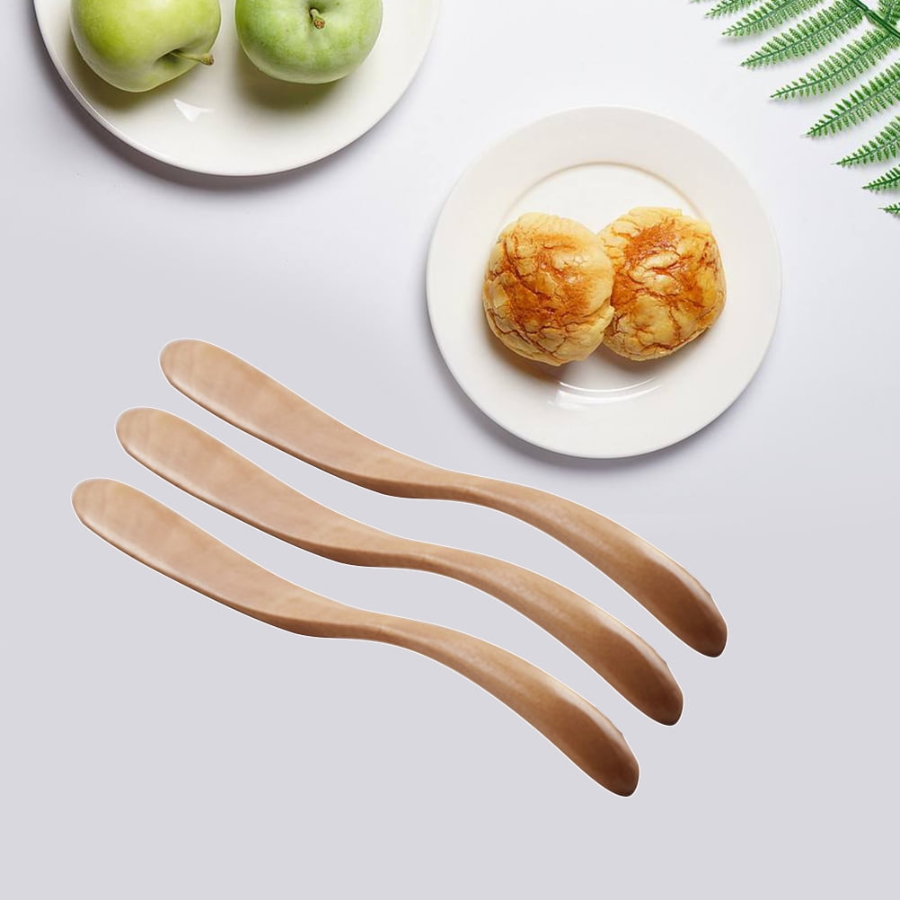 Soimiss 5Pcs Wood Butter Chocolate Natural Wood Kitchen Spreaders ...