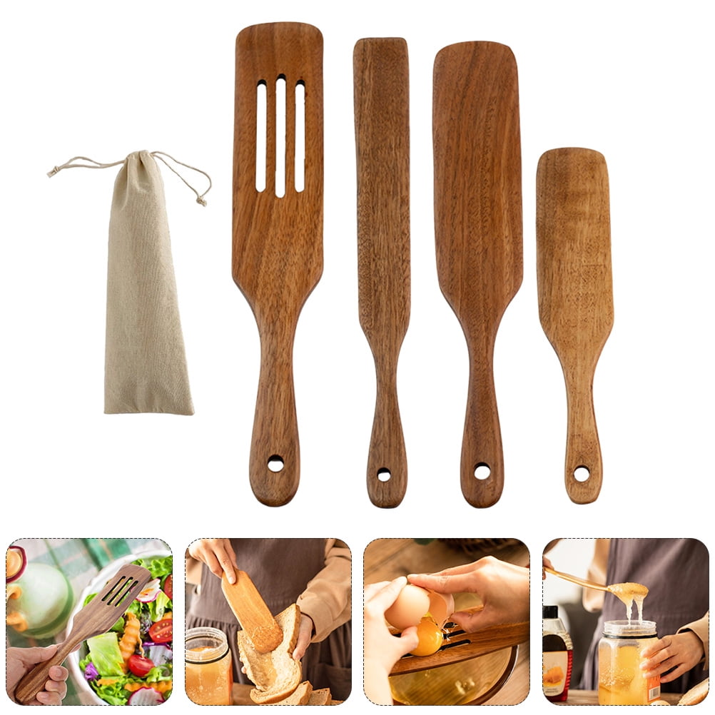Soimiss 5Pcs Cooking Utensils Set Wood for Family Dinner Table Use and ...