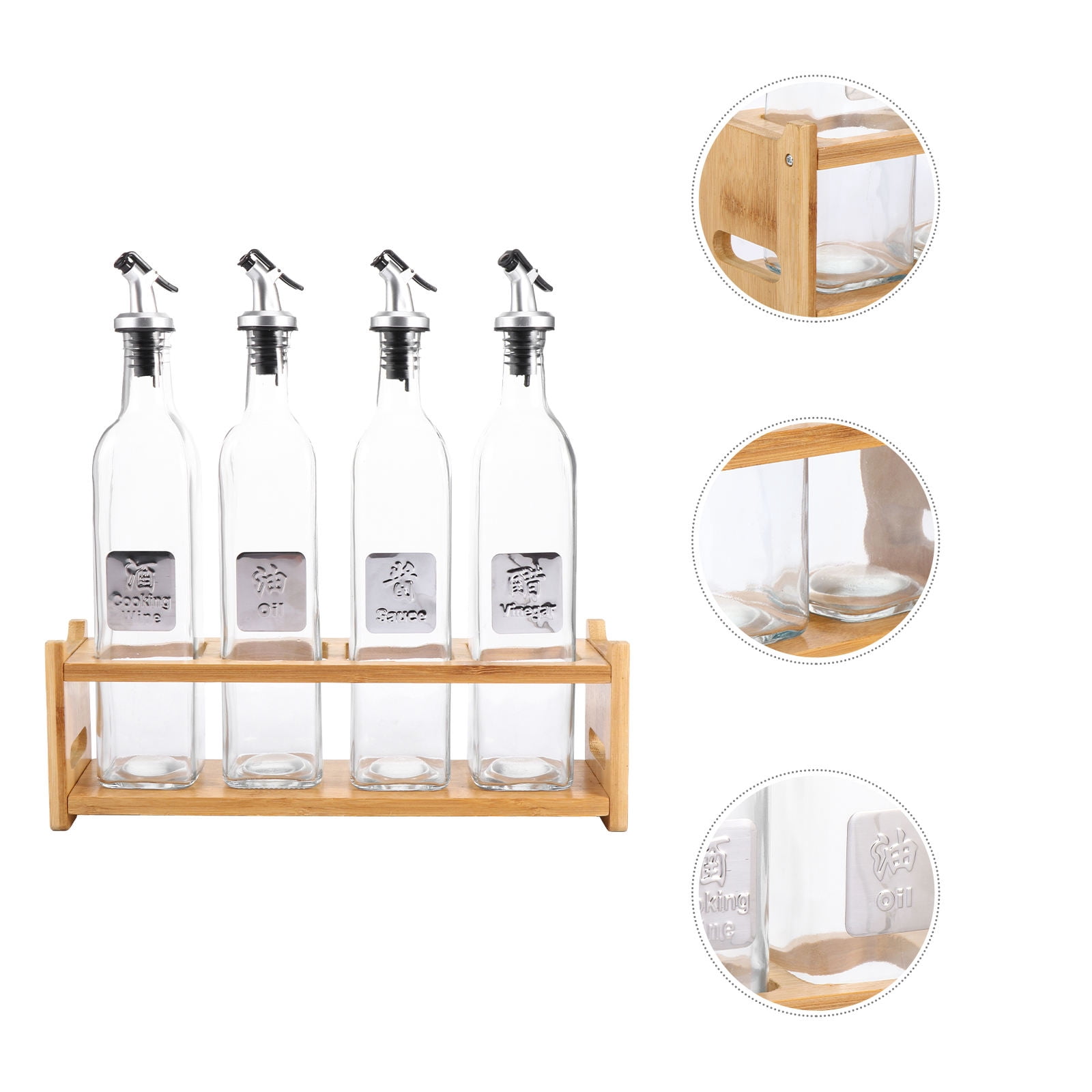Soimiss 5Pcs Multifunctional Glass Oil Vinegar Sauce Bottles with ...