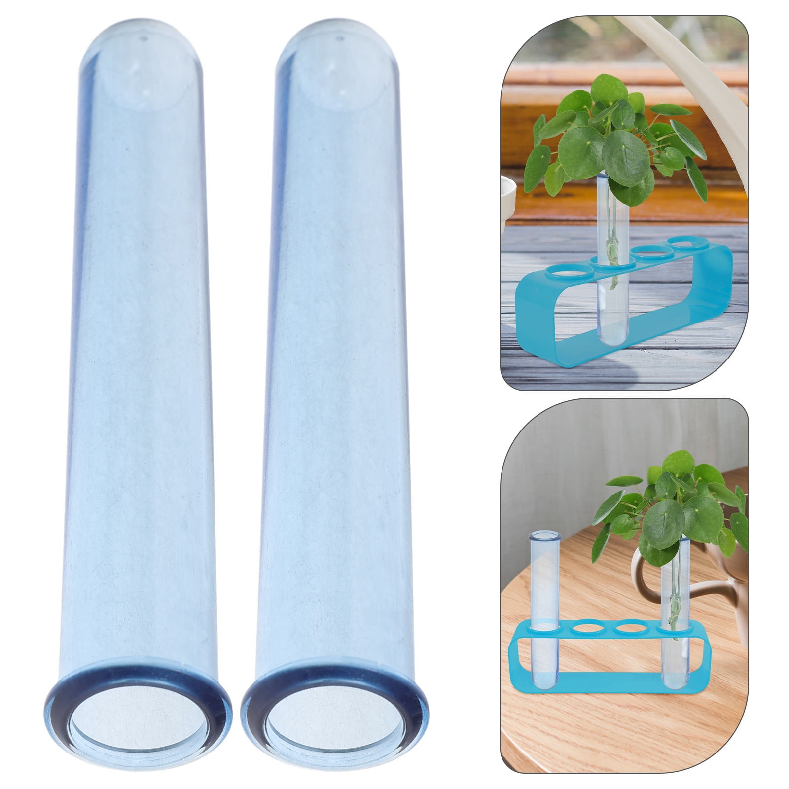Soimiss Blue Pc Test Tube Vases, Hydroponic Flower Desktop Decor, 6Pcs ...