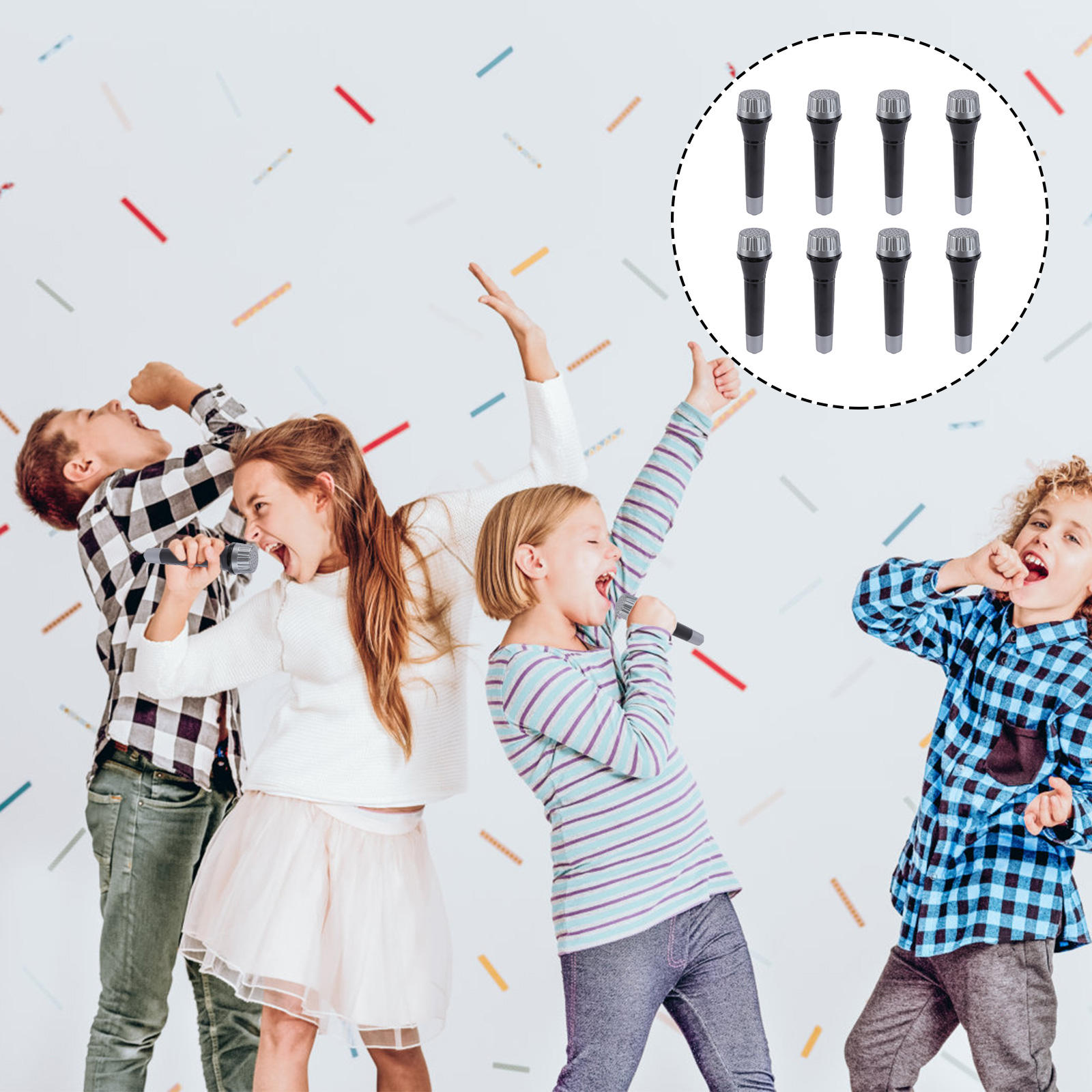 Soimiss 8Pcs Design Plastic Microphone Model for Party Performance ...