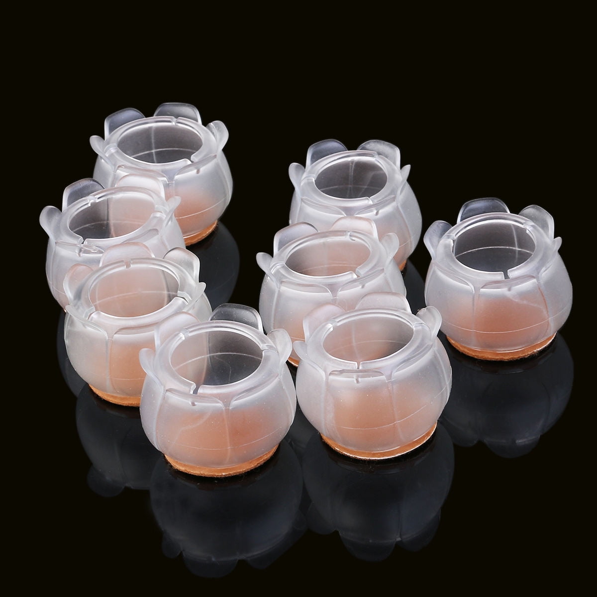 Soimiss 8Pack Universal Table Leg Cover Transparent Round Lotus Smooth ...