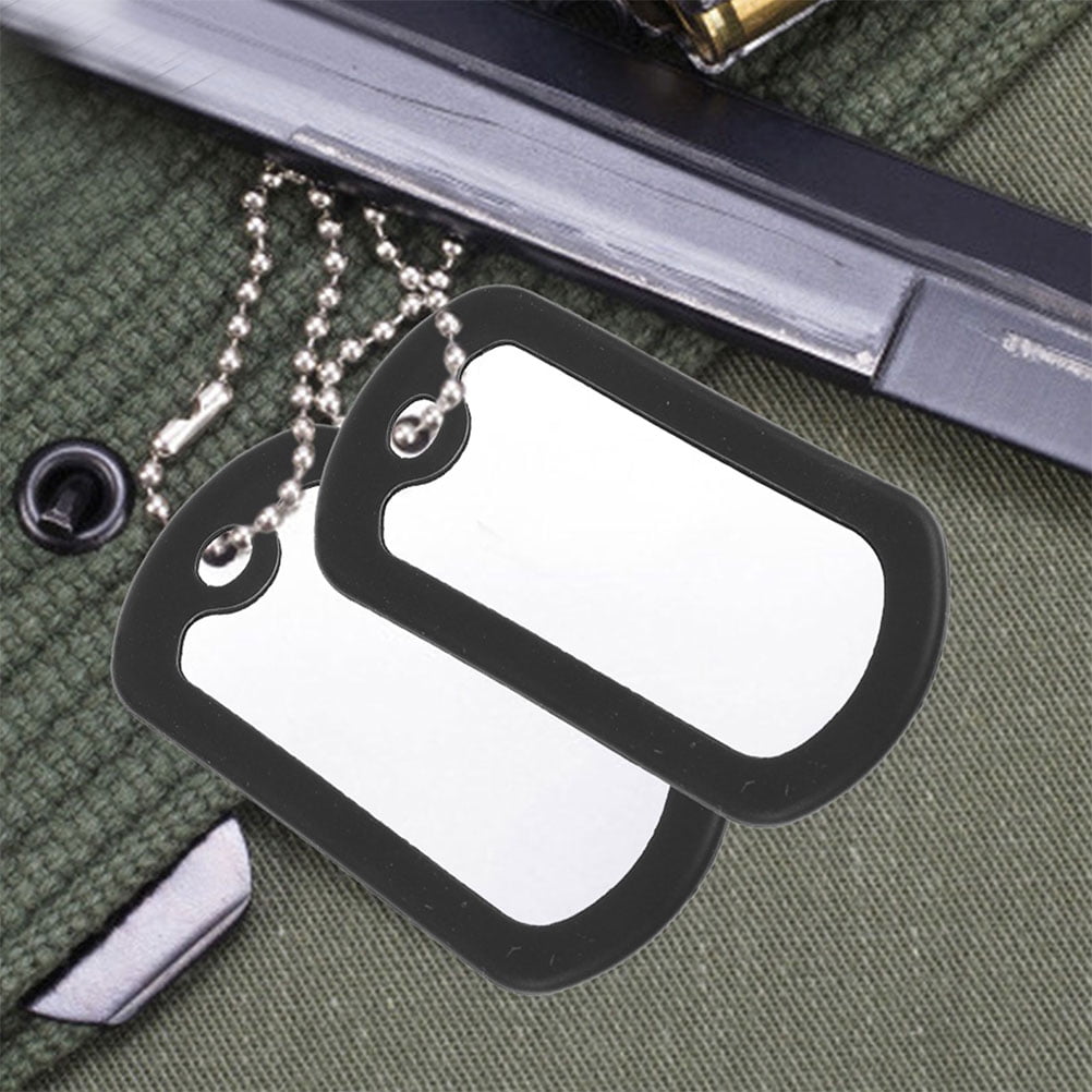 Soimiss 8pcs Black Dog Identification Tags Silicone for - Walmart.com