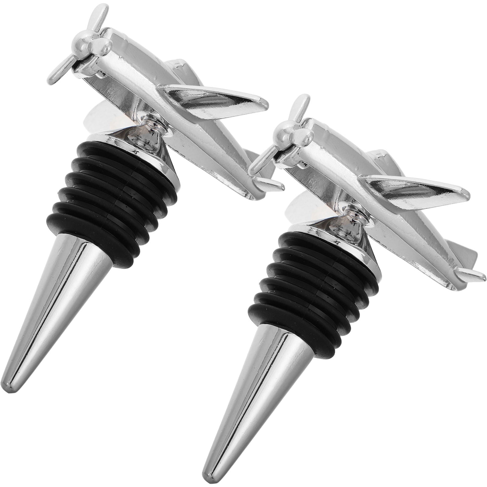 Soimiss Airtight Silicone Wine Stoppers 2pcs Plane Shape Bottle Plugs ...