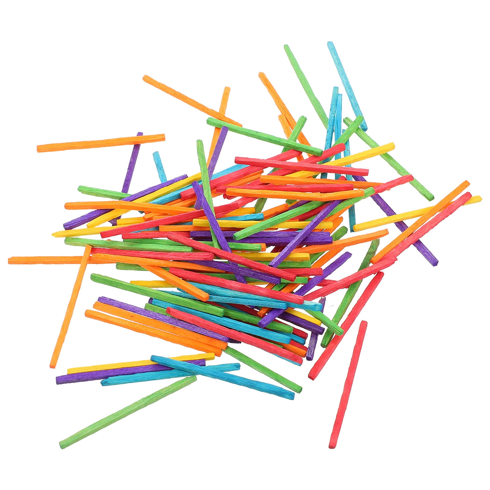 Soimiss Around 2000pcs Craft Popsicle Sticks Wood Assorted Color for ...