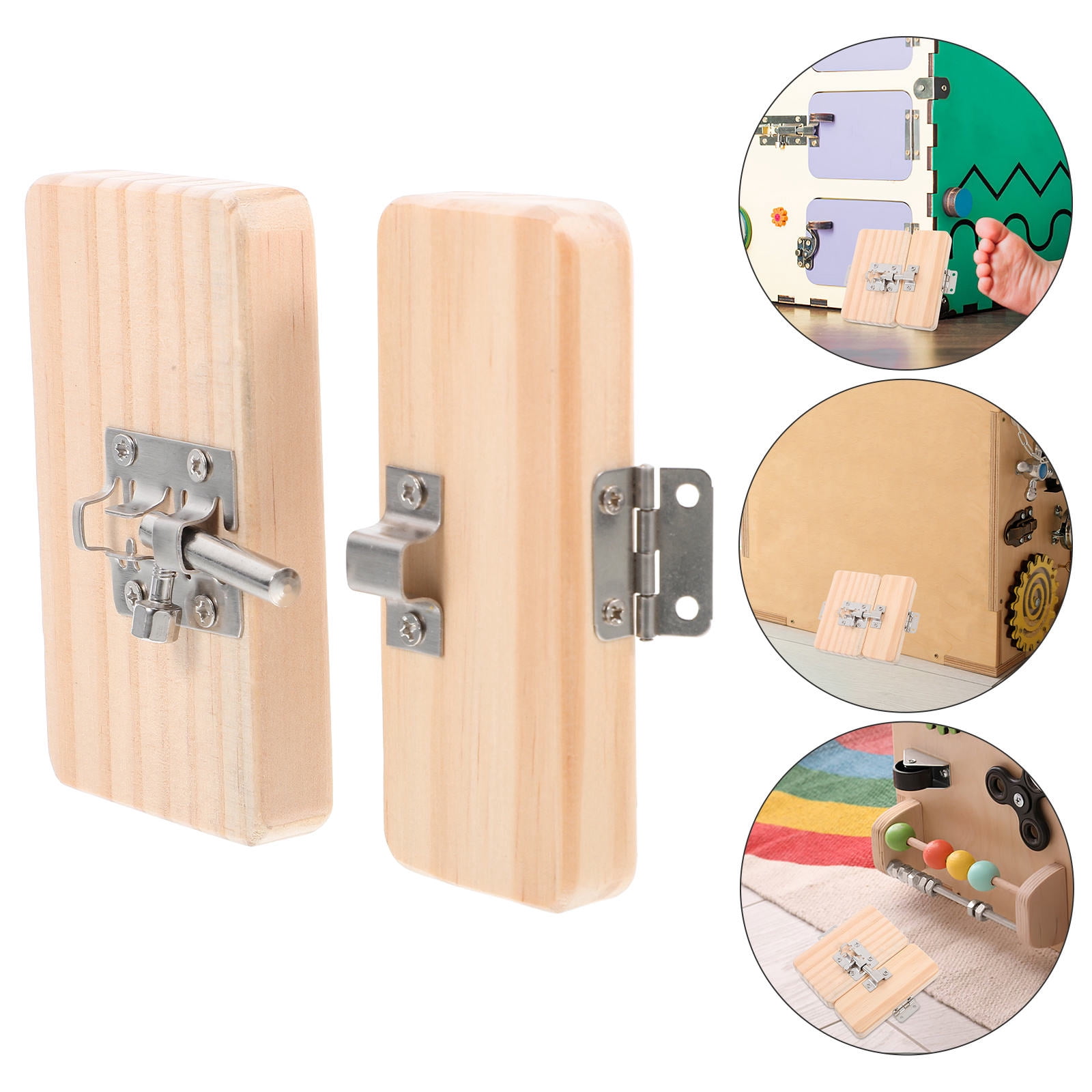 Soimiss Busy Board Door Latch Accessories Door Latch Plaything Wood ...