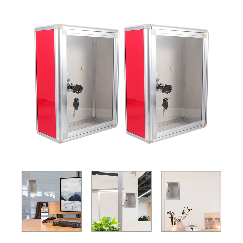 Soimiss Classic Donation Box Set, 2pcs Wall Mounted Suggestion Ballot ...