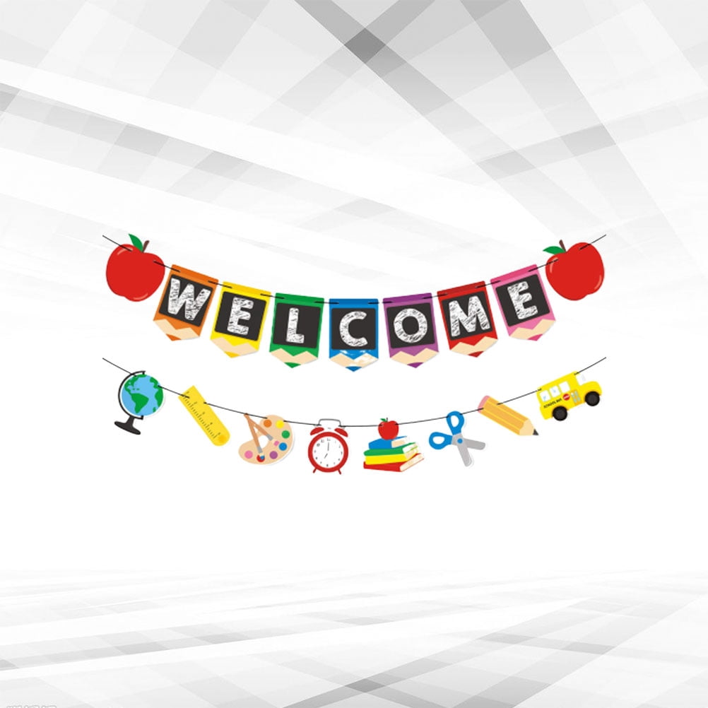 Soimiss Colorful Back to School Bunting Paper Party Decoration for ...