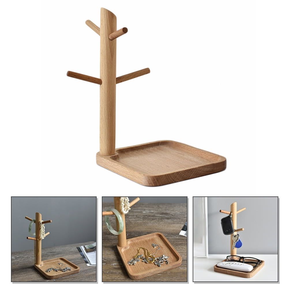 Soimiss Desktop Key Holder Entryway Key Organizer Wood 1Pack Non ...