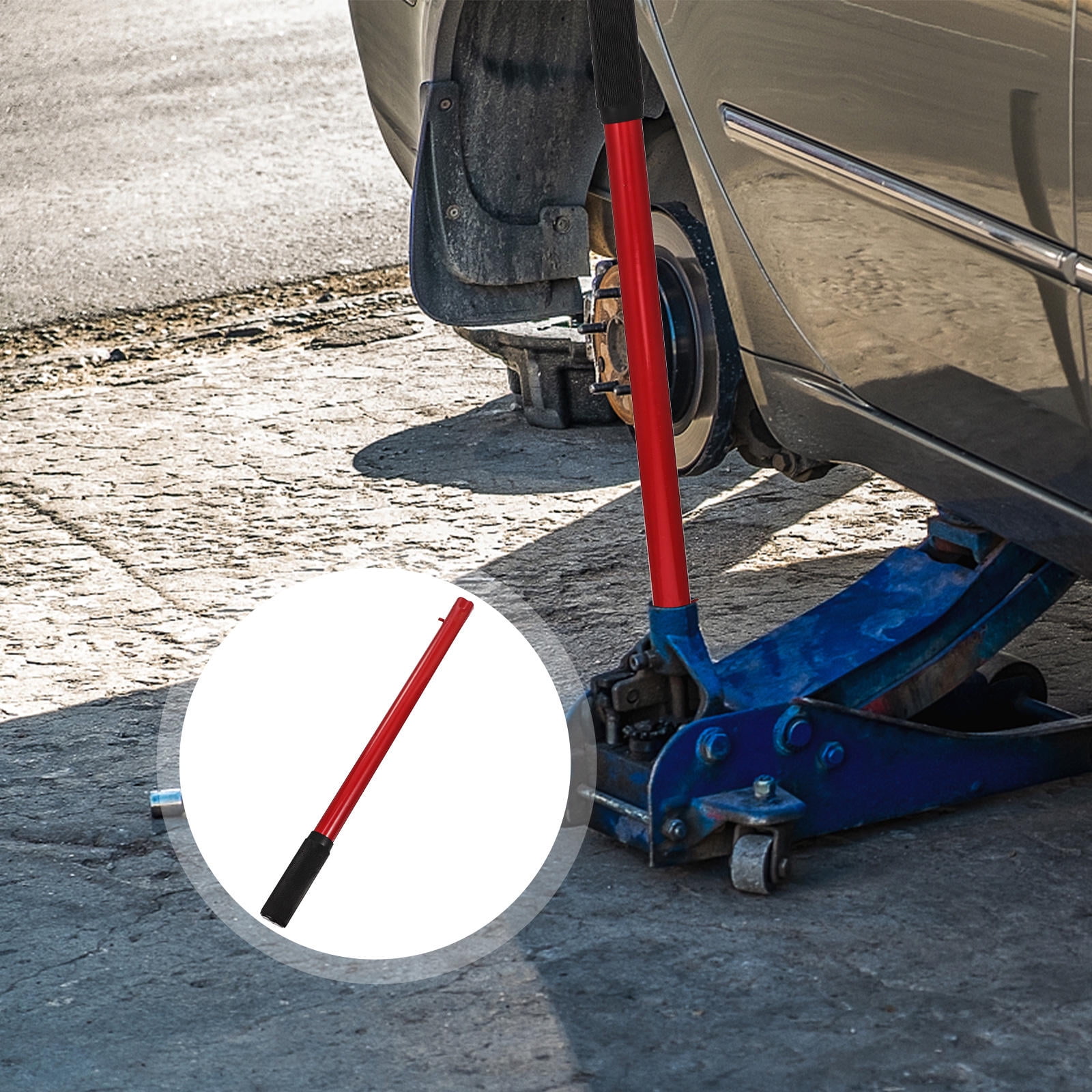 Soimiss Floor Jack Lever Handle Red Steel for Mechanics Automotive ...