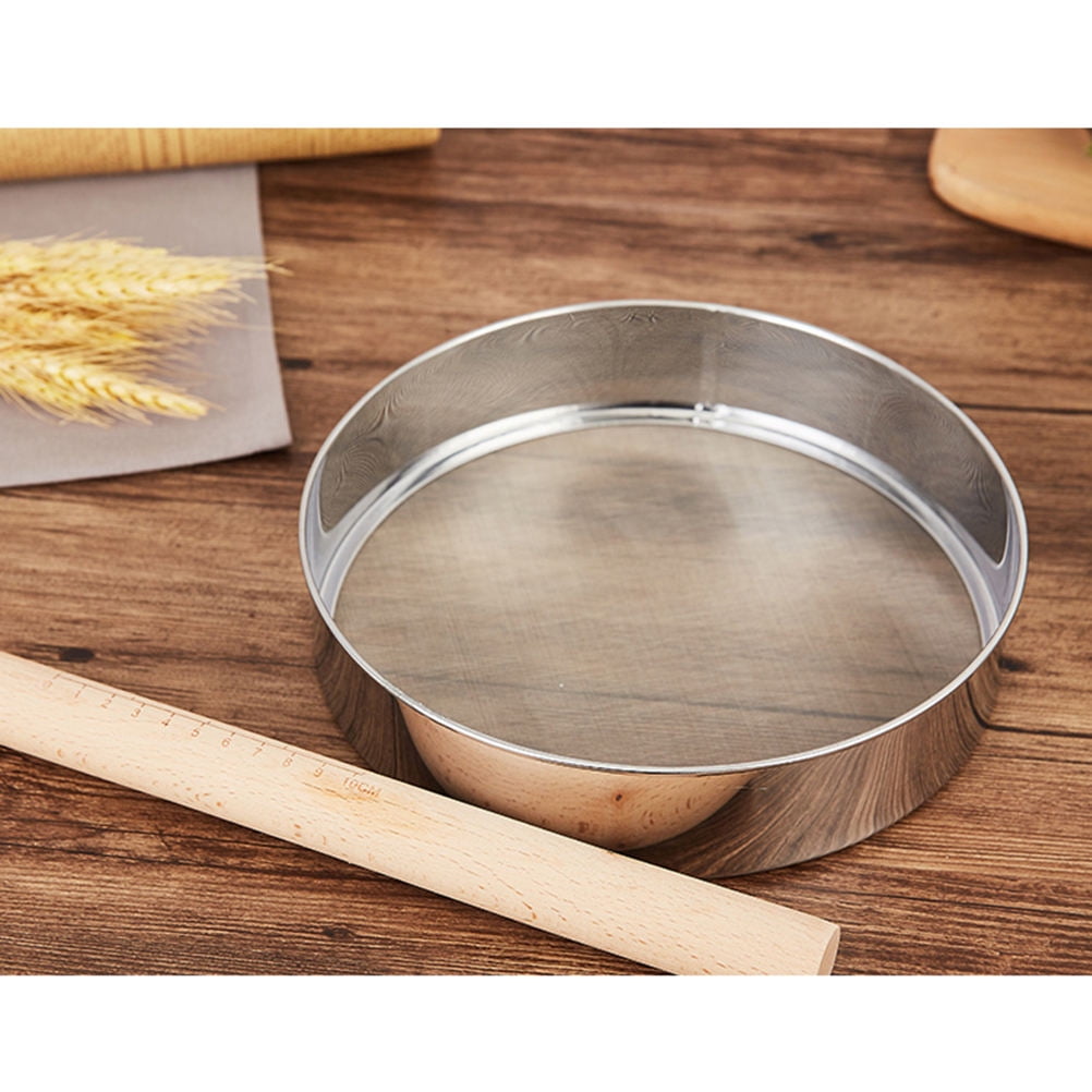 Soimiss Round Handheld Flour Sifter 304 Stainless Steel 1Pcs - Walmart.com