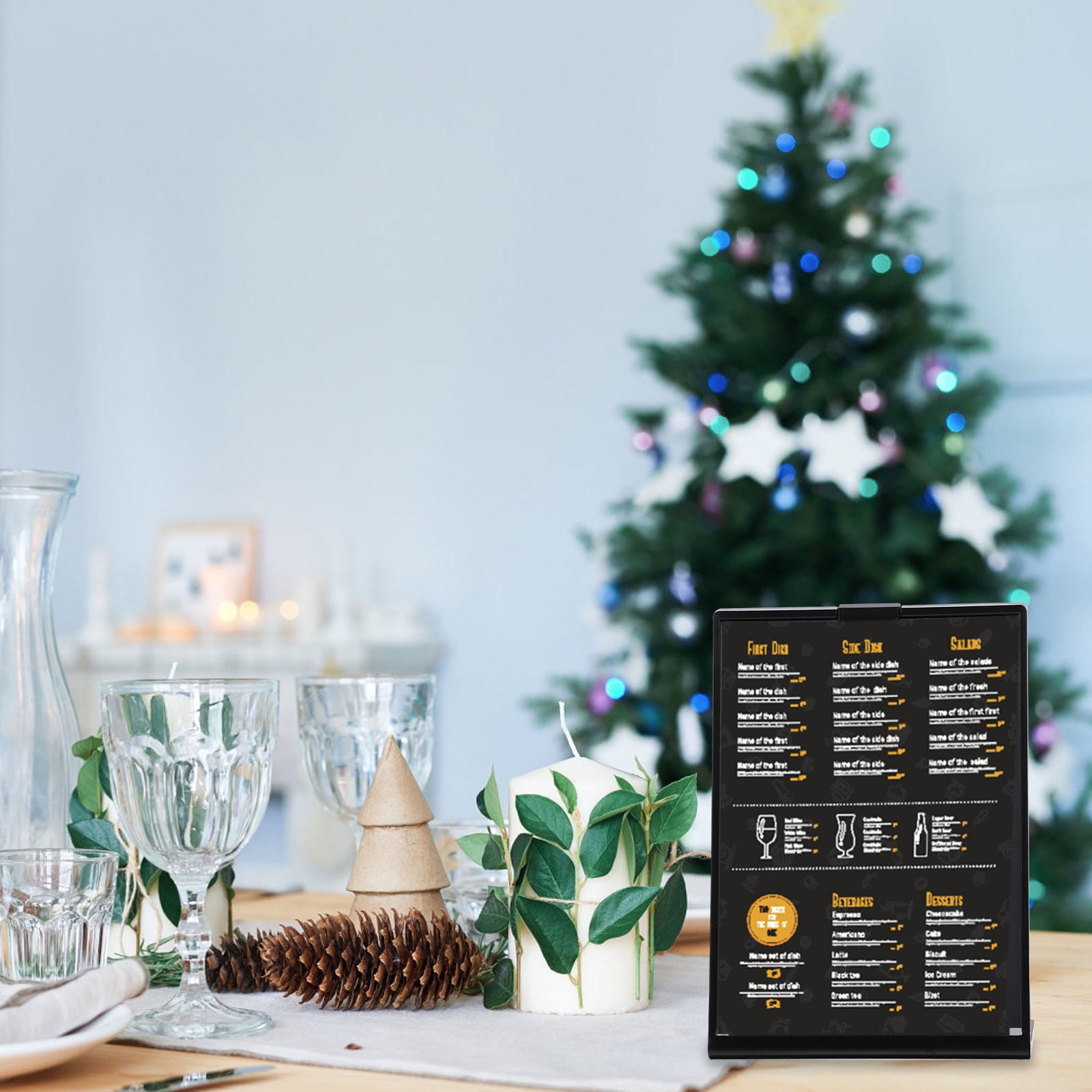 Soimiss Menu Frame Sign Holder Table Holders Clear Plastic 1Pcs ...