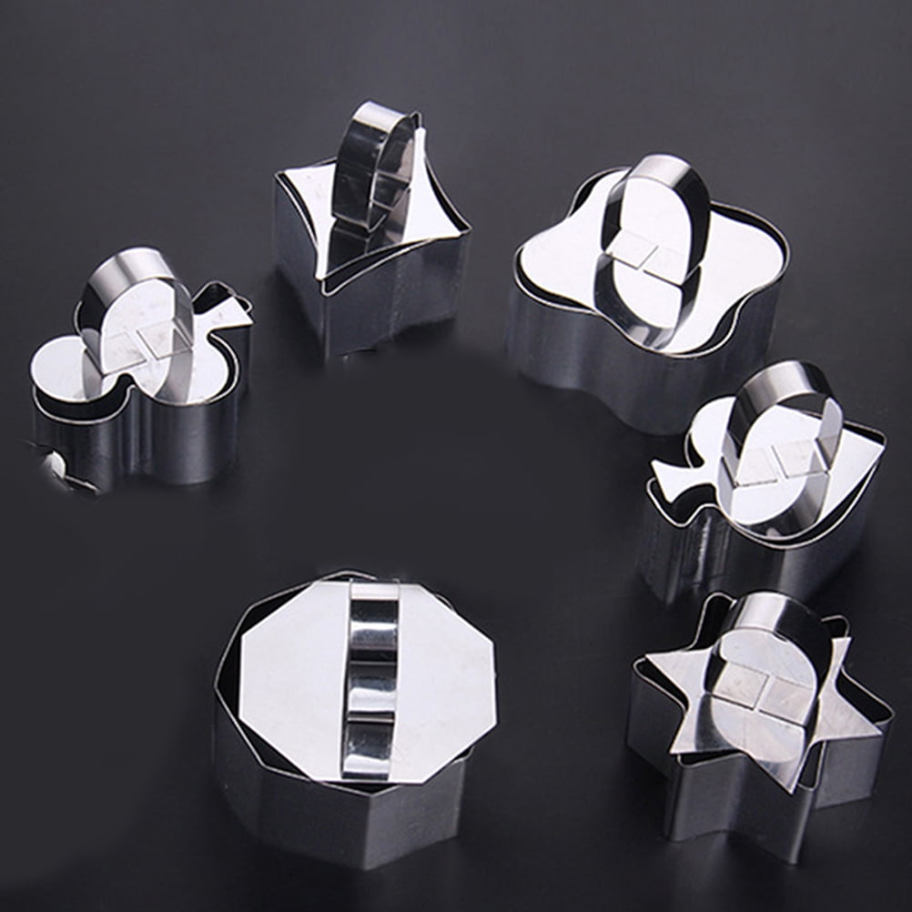 Soimiss Stainless Steel Baking Cutter Cake Mold with Pusher for Cookie ...