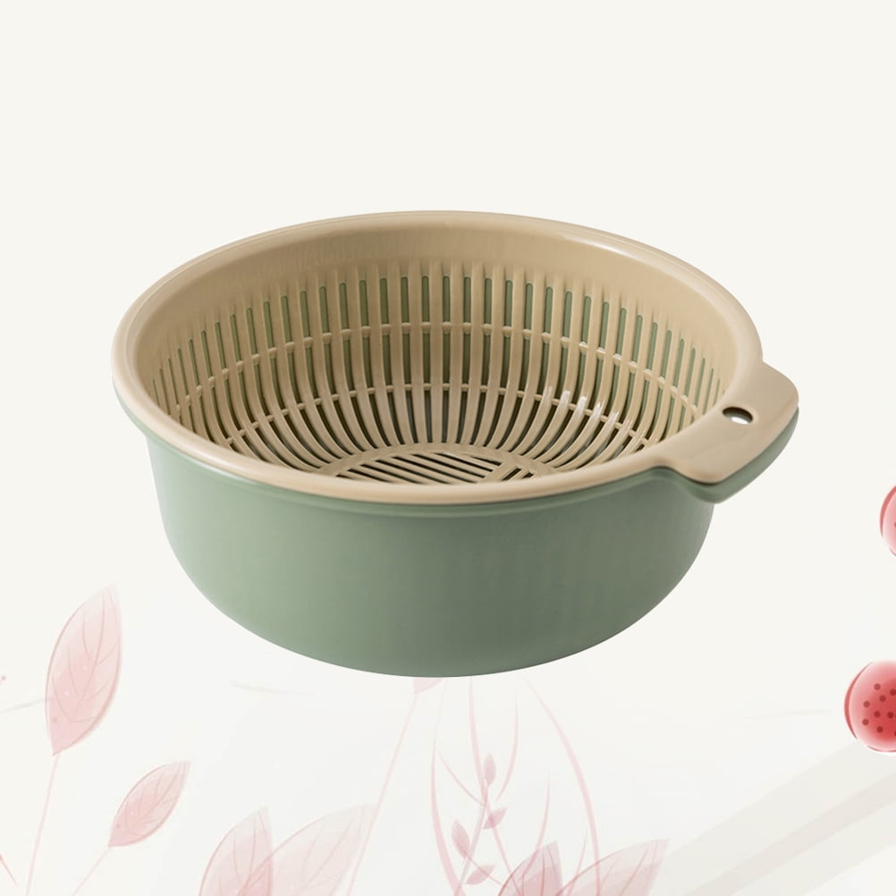 Soimiss 1Pc Multifunctional Green Draining Basket Double Layer Fruit ...