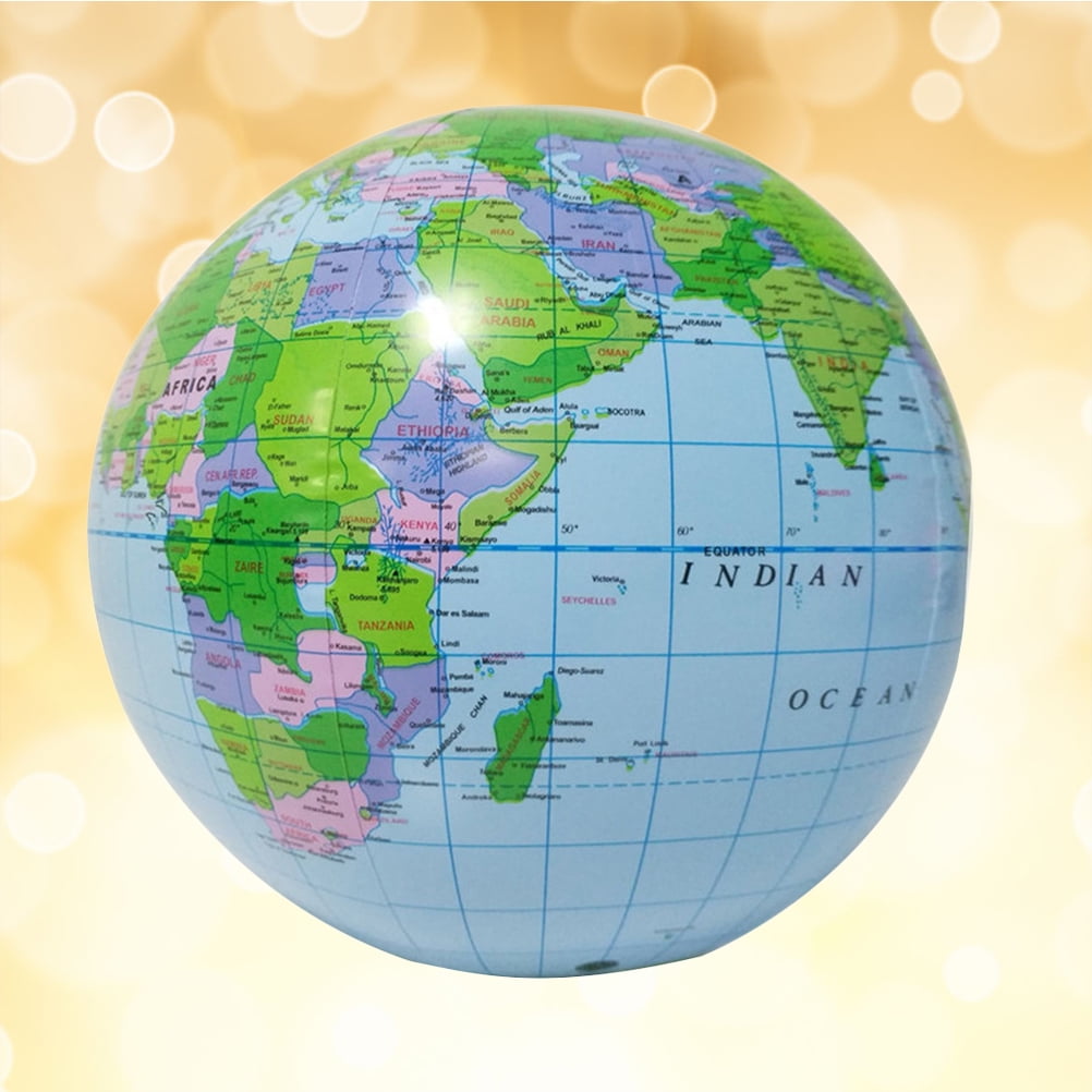 Soimiss PVC World Map Globe Stress Relief Toy for Kids and Adults Blue ...