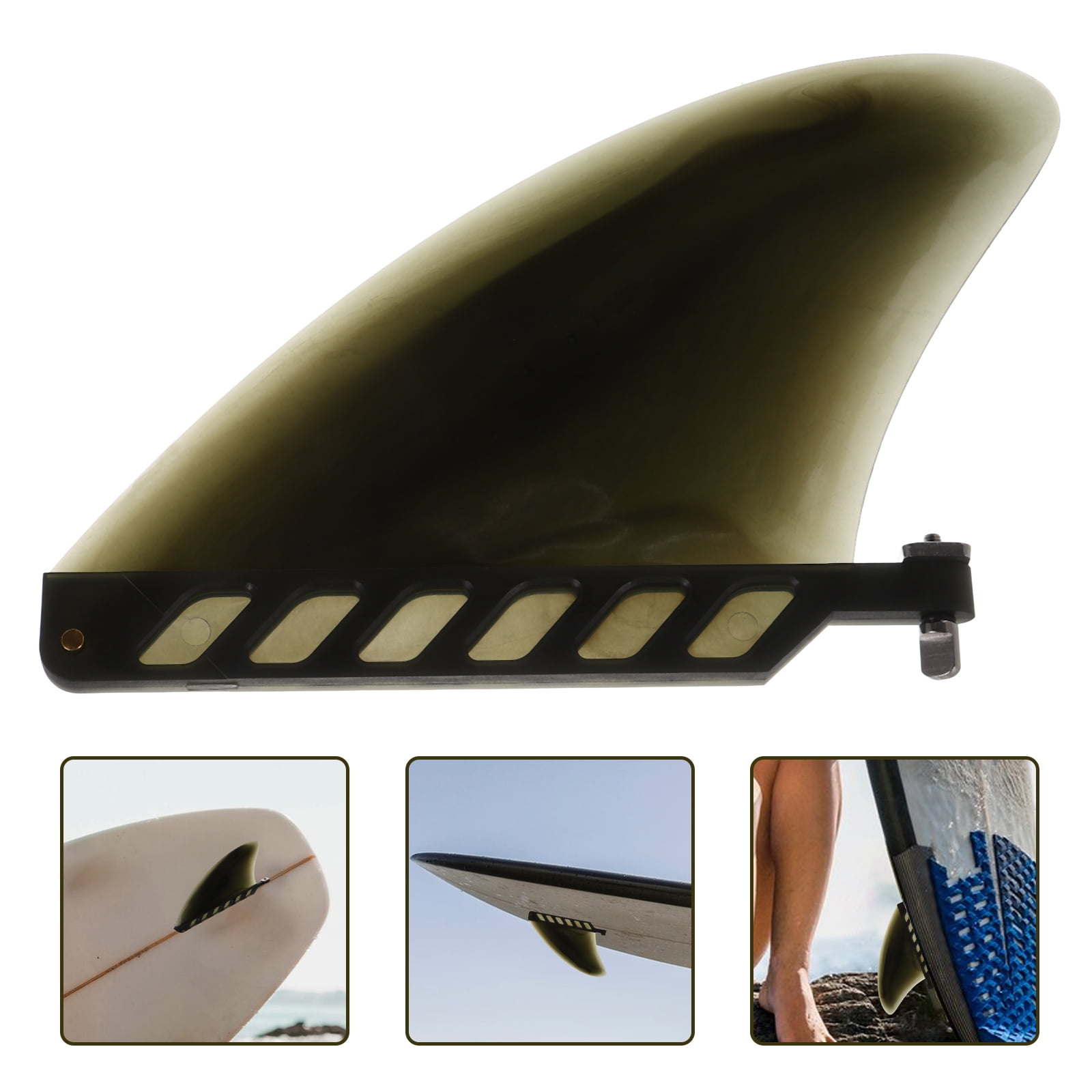 Soimiss Paddle Board Replacement Center Fin Surfboard Fin Black PVC ...
