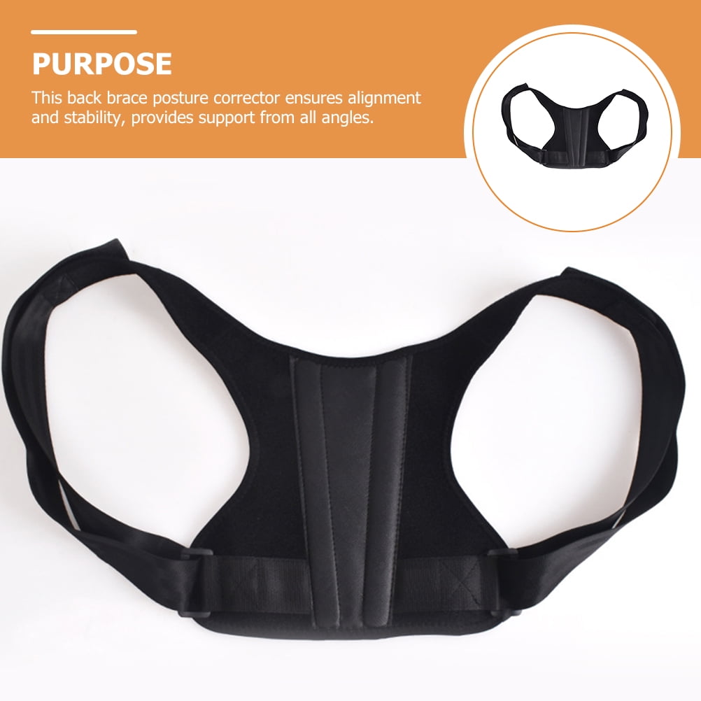 Soimiss Posture Fixer Back Posture Corrector Black Nylon for Men 1Pack ...